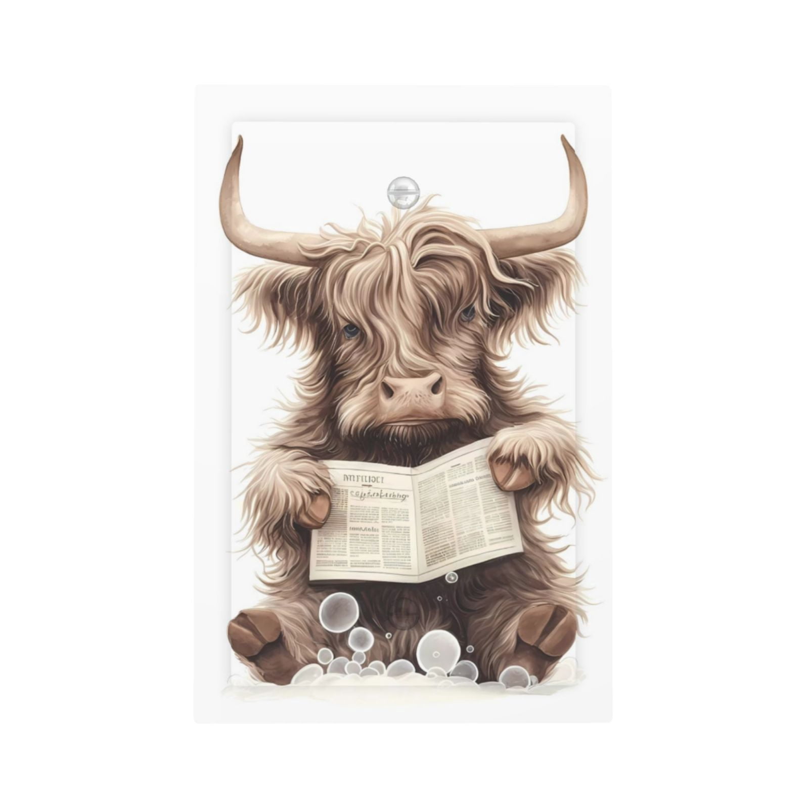 Rocae Relaxed Cute Cow Reading for Decorator Light Switch or Receptacle ...