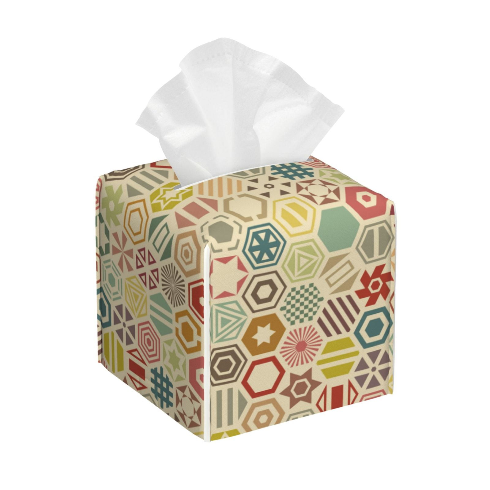 Rocae Retro Geometry for High-grade Leather Tissue Box, Exquisite ...