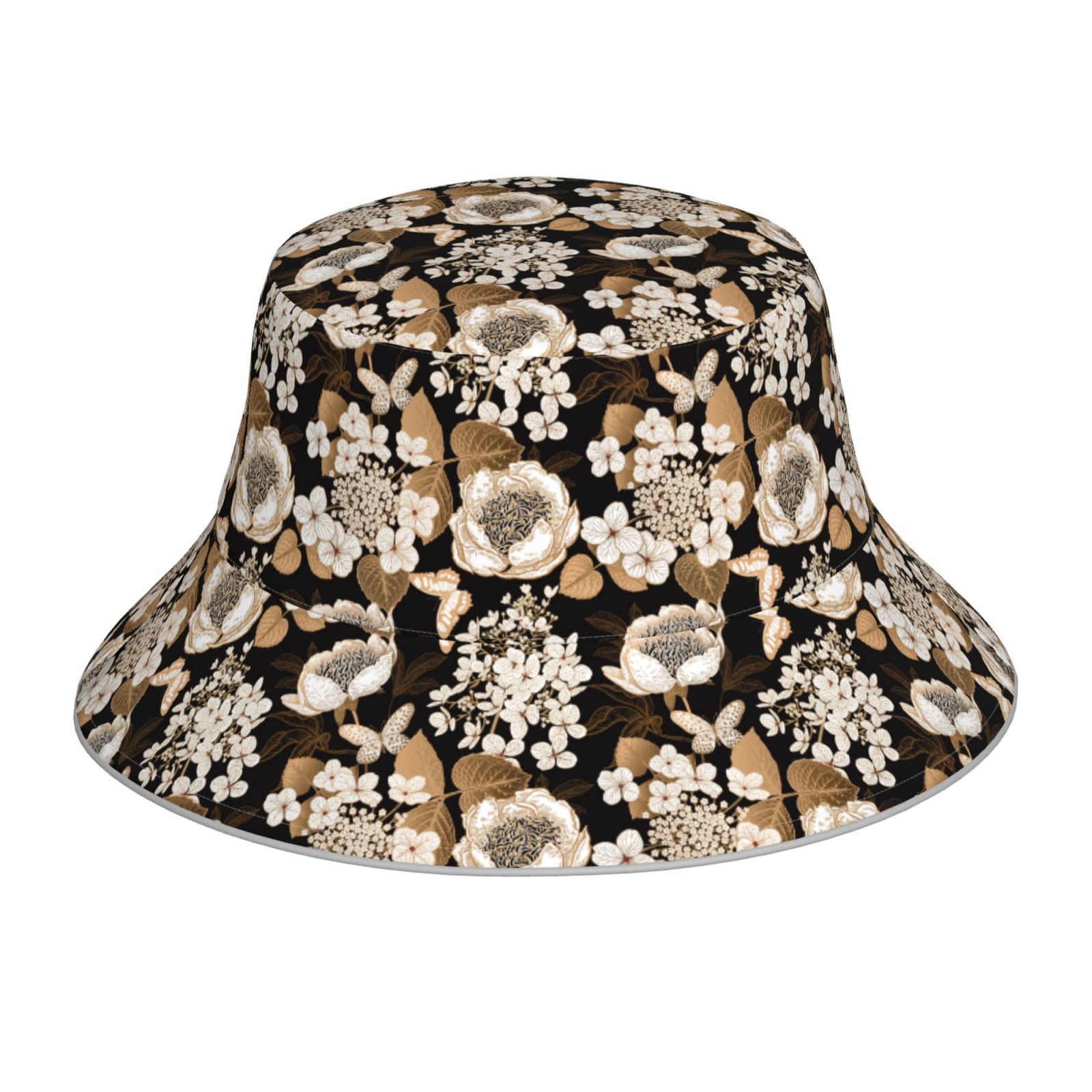 Rocae Retro Hydrangeas for reflective Bucket Hat for Men Women Summer ...