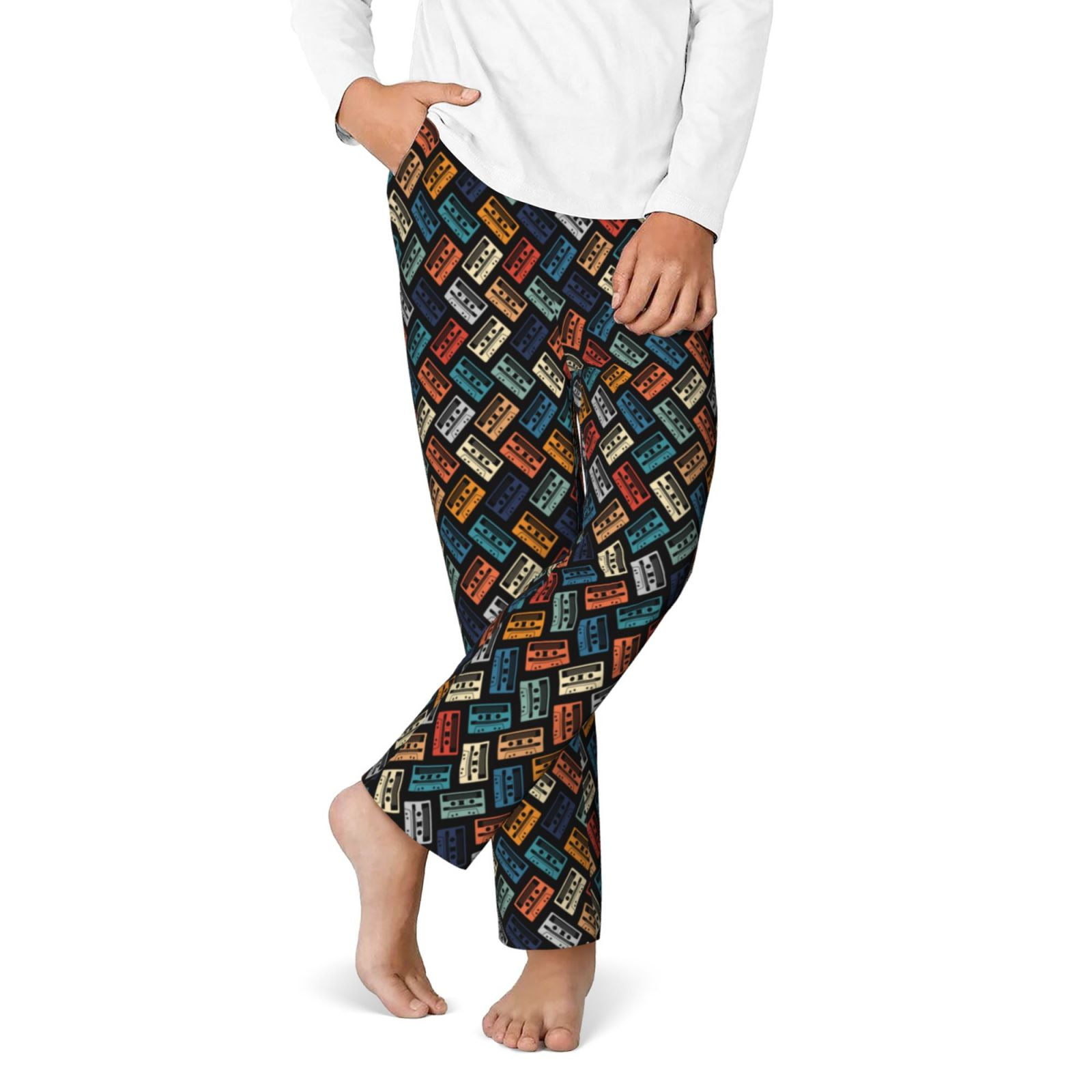 Rocae Retro Tape for Teenagers' Pajama Pants,Girls lounge pants,Perfect ...