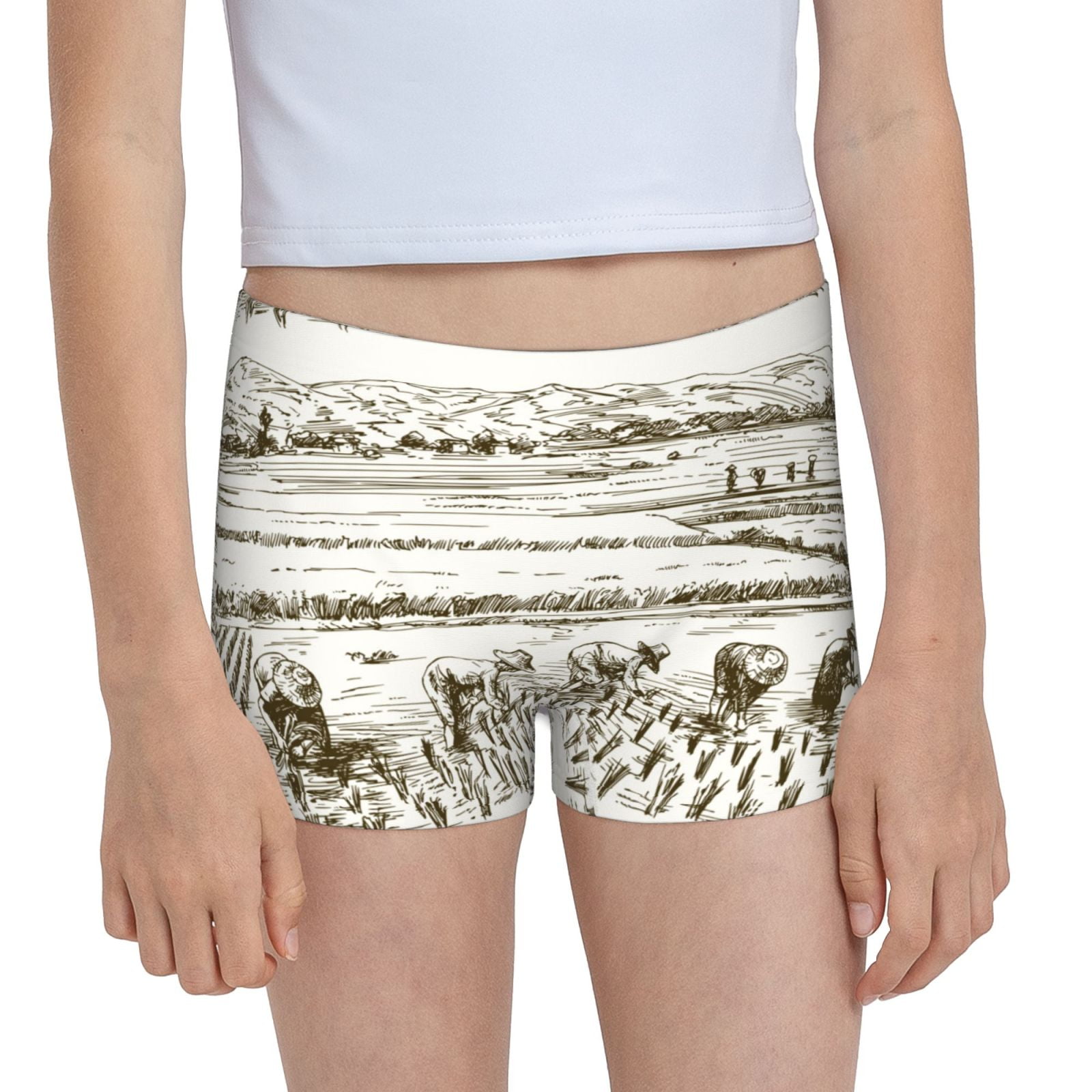 Rocae Rice Harvest for Girls' Cotton Boxer Briefs, Soft Mid-rise ...