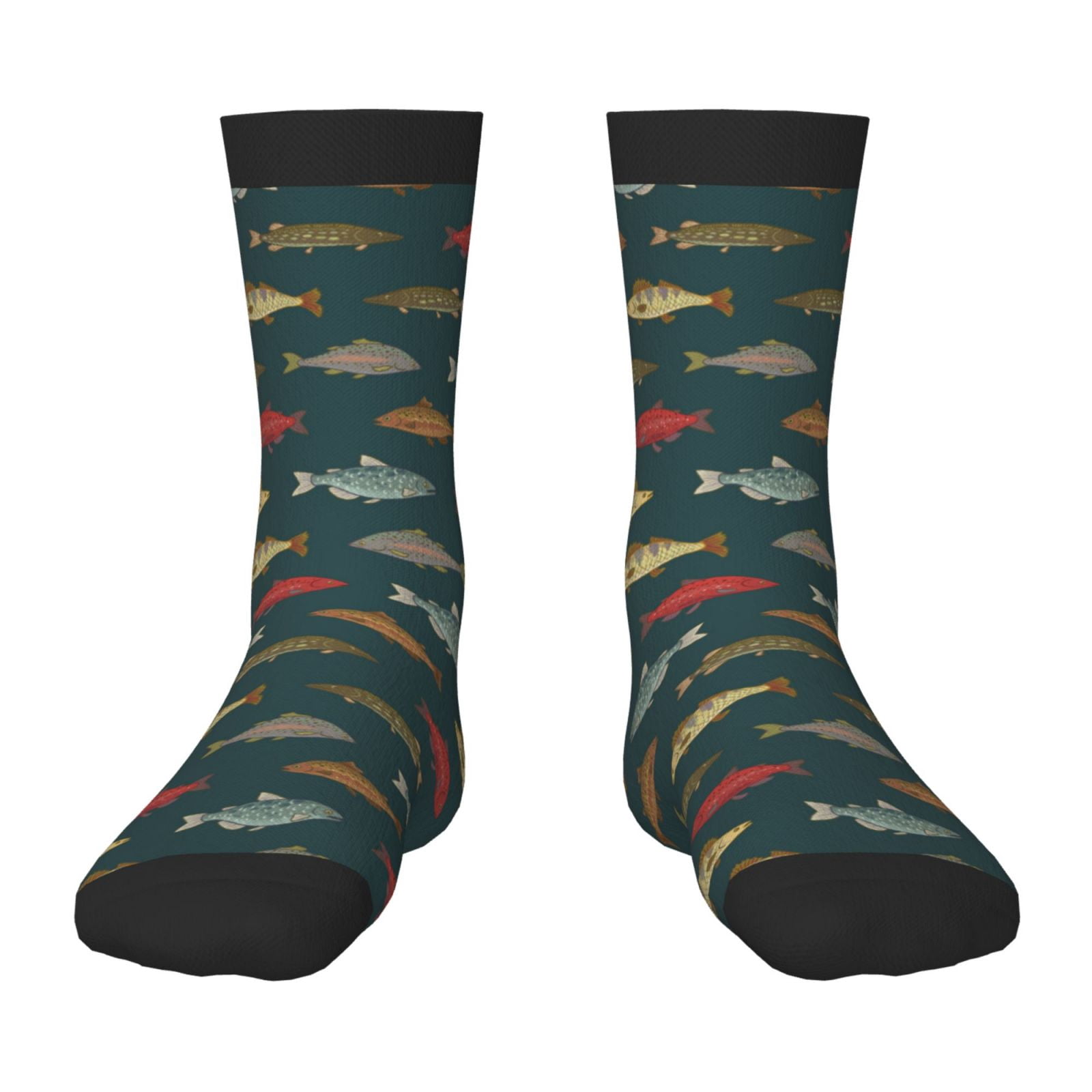 Rocae River Freshwater Fish for Girls Boys Crew Socks,Children's Socks ...