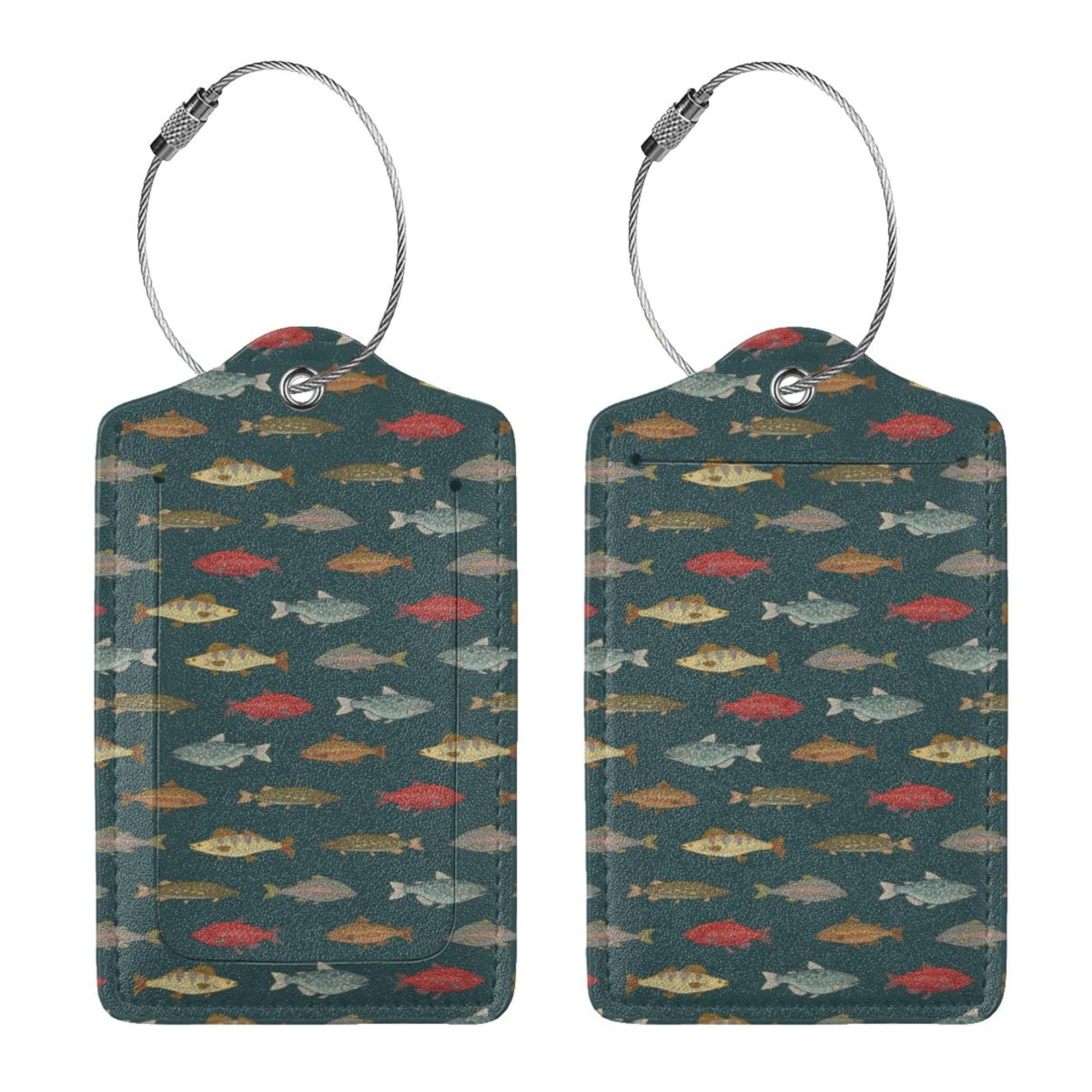 Rocae River Freshwater Fish for Leather Luggage Baggage Tags ID Label ...