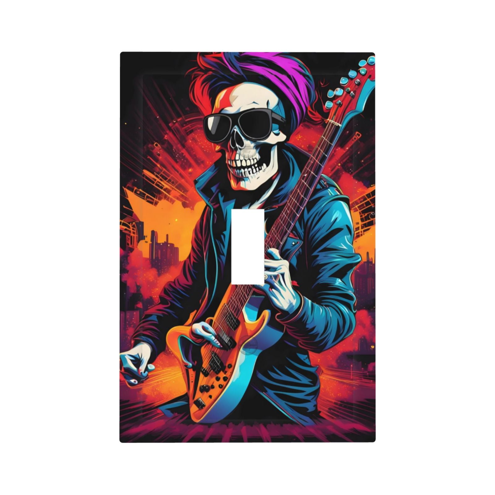 Rocae Rock Skull Singer for Decorator Light Switch or Receptacle Outlet ...