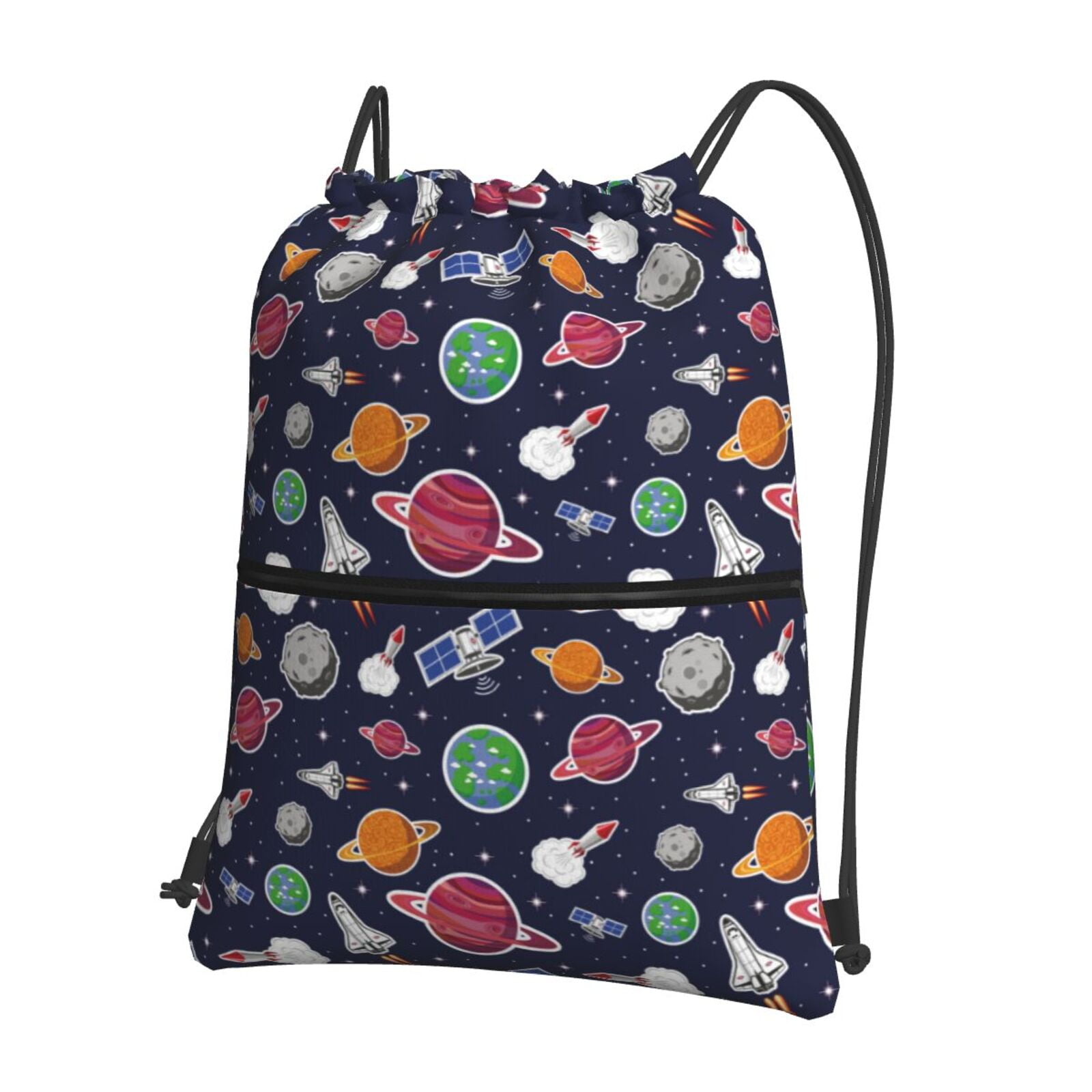 Rocae Rocket Satellite for Drawstring zipper Backpack Gym Backpack Bag ...