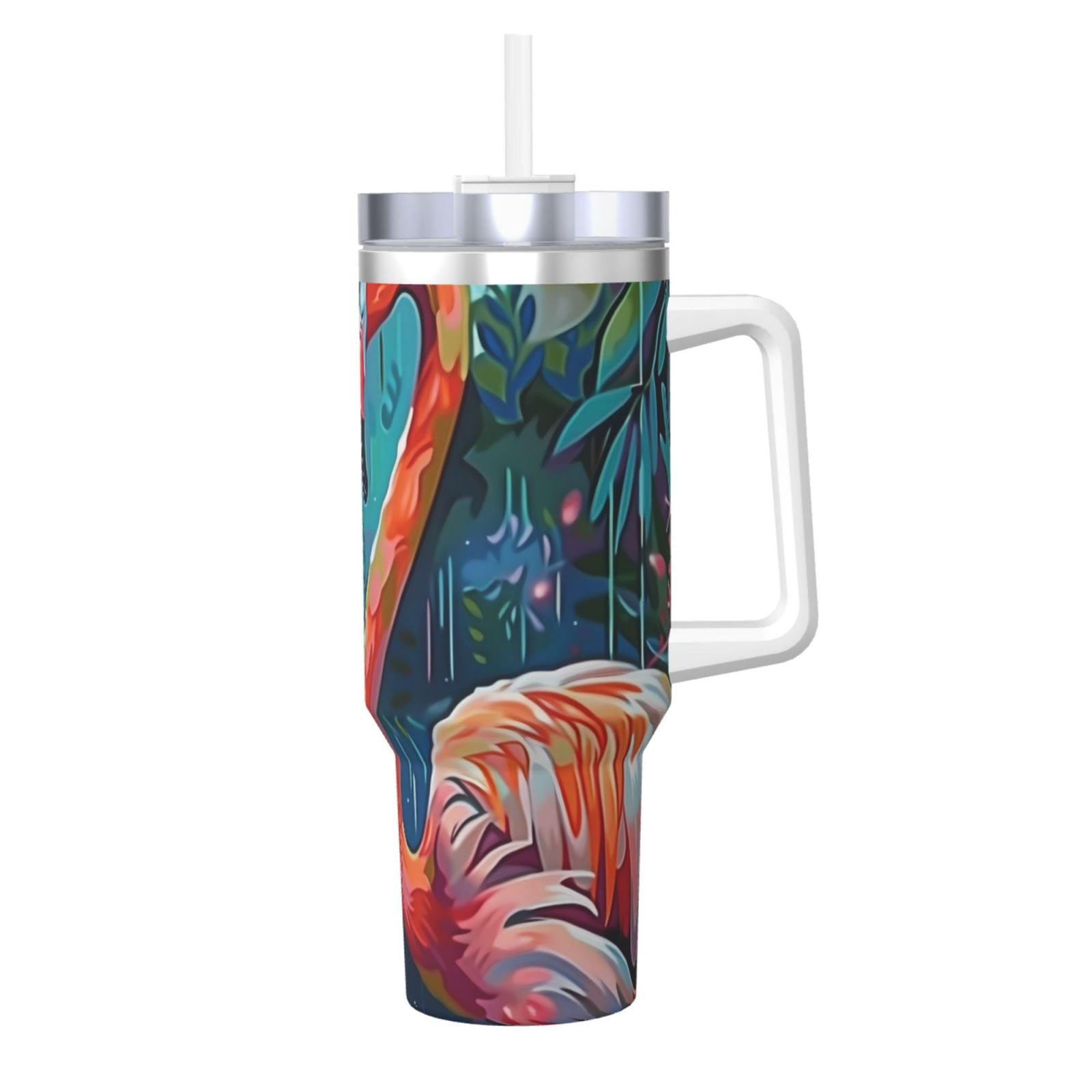 Rocae Romantic Flamingo Pair for 40OZ Ice Bully With Handle Keeps ...