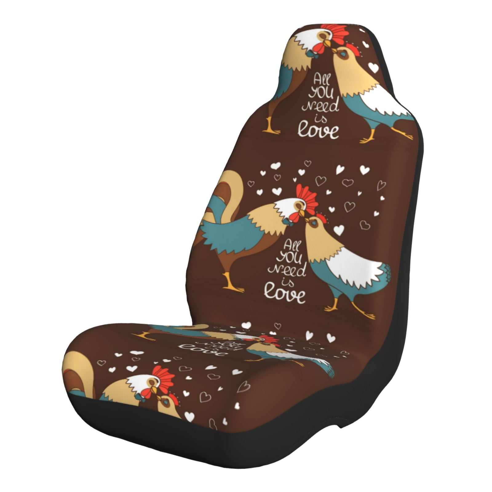 Rocae Rooster And Chicken Print Seat Covers for Cars Trucks and SUVs ...