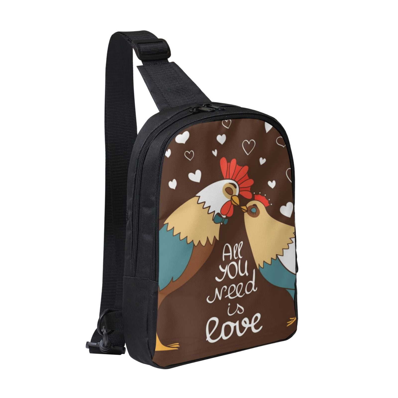 Rocae Rooster And Chicken for Lightweight Chest Bag Dual Pocket ...