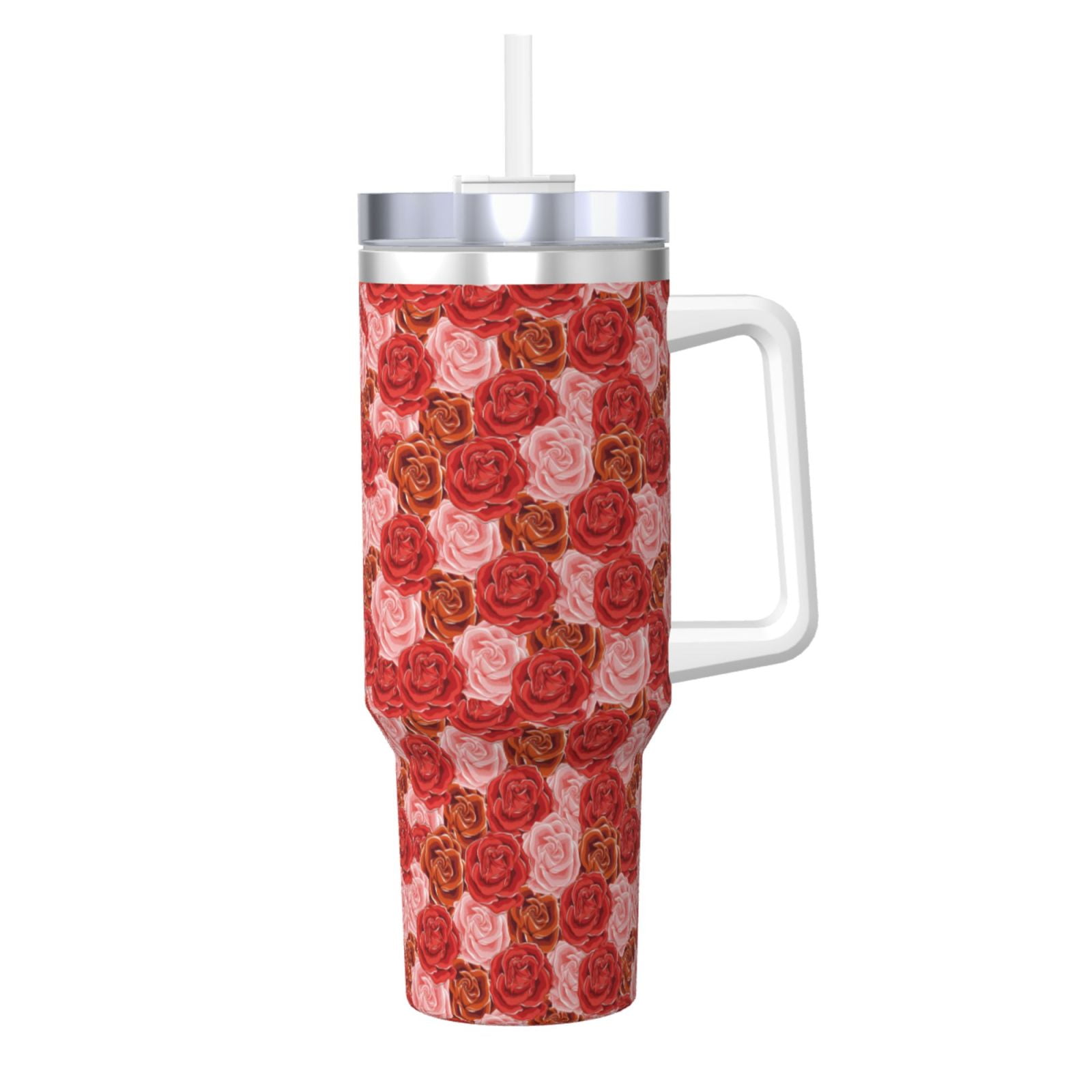 Rocae Rose Flowers for 40OZ Ice Bully With Handle Keeps Drinks Hot or ...