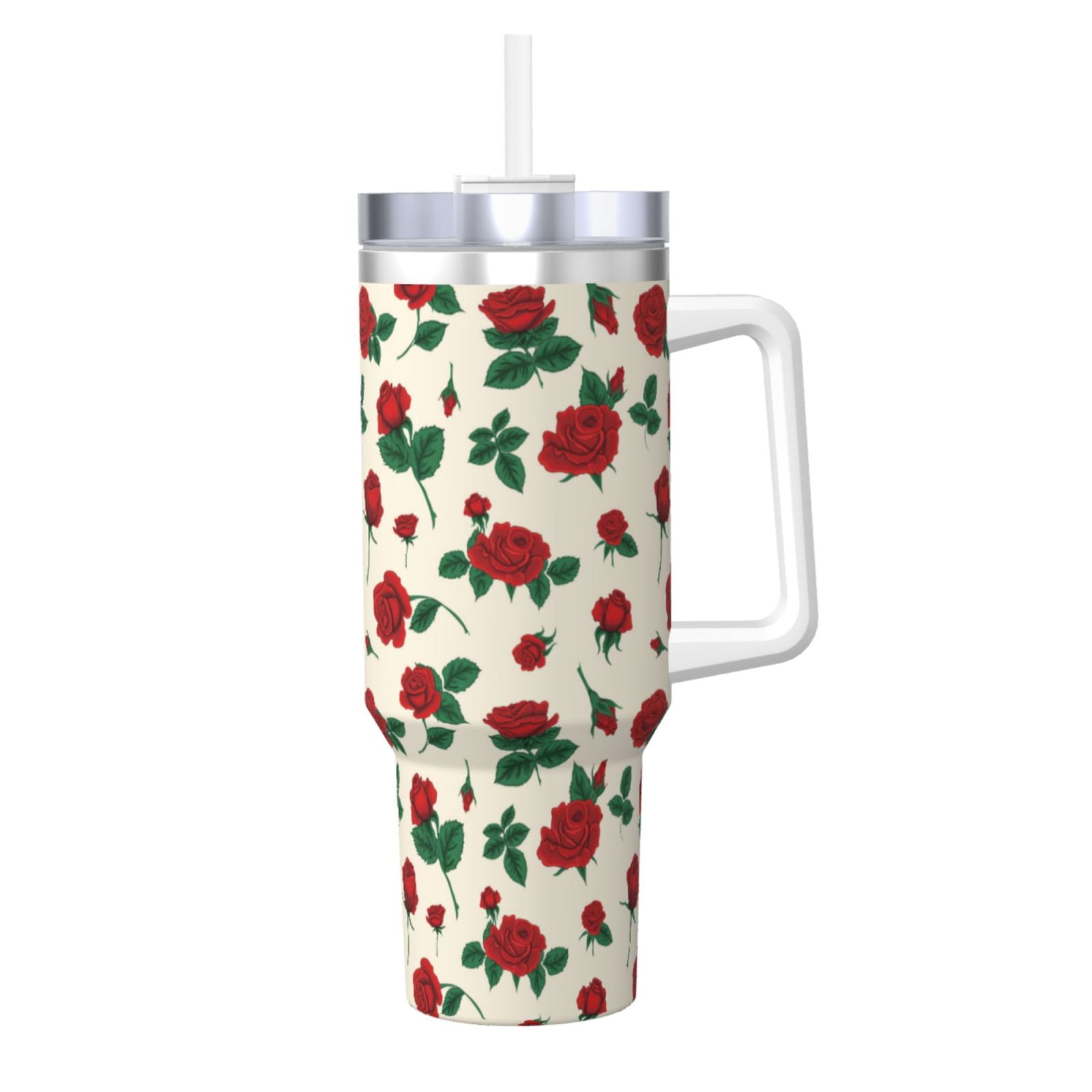 Rocae Rose Flowers for 40OZ Ice Bully With Handle Keeps Drinks Hot or ...