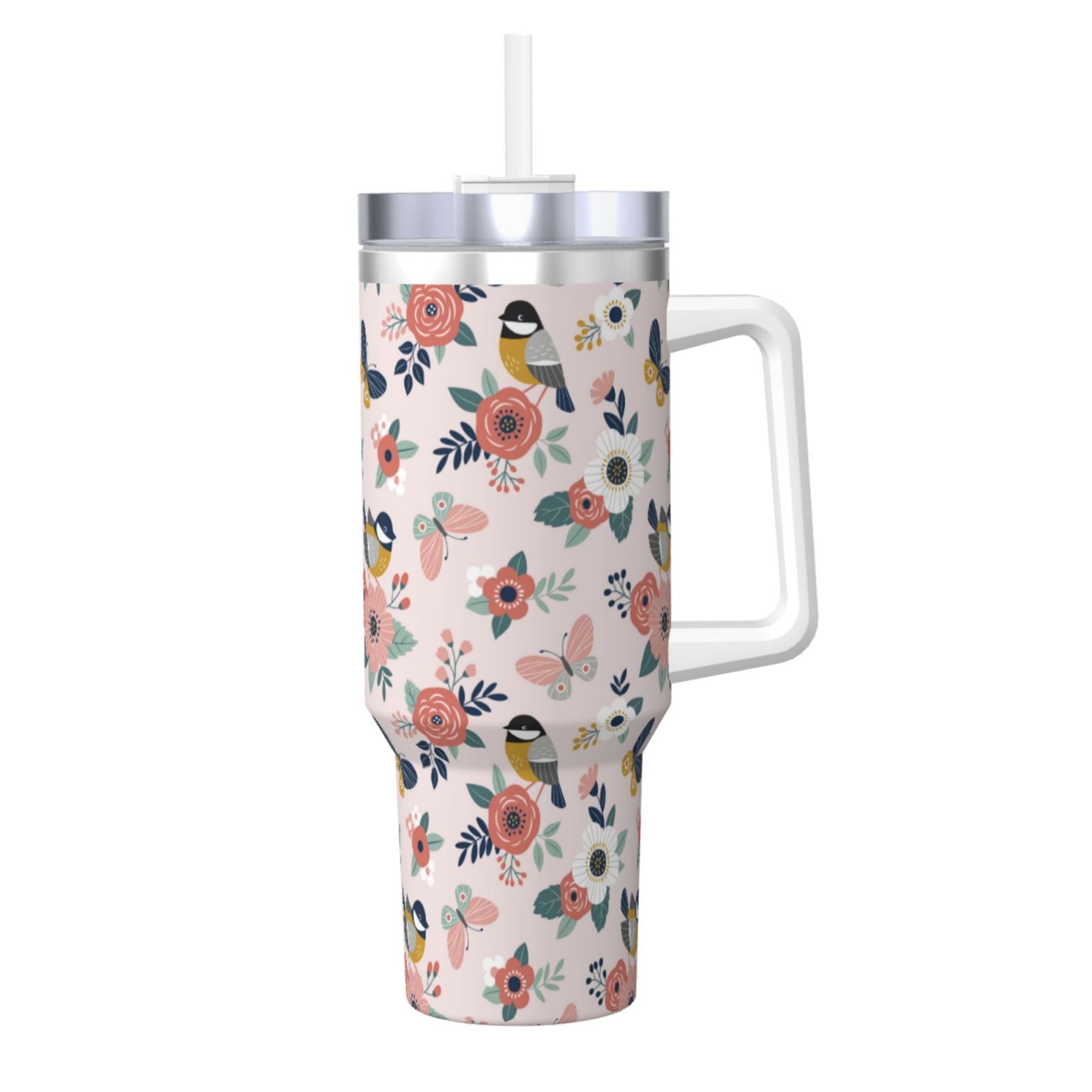 Rocae Rose Flowers for 40OZ Ice Bully With Handle Keeps Drinks Hot or ...