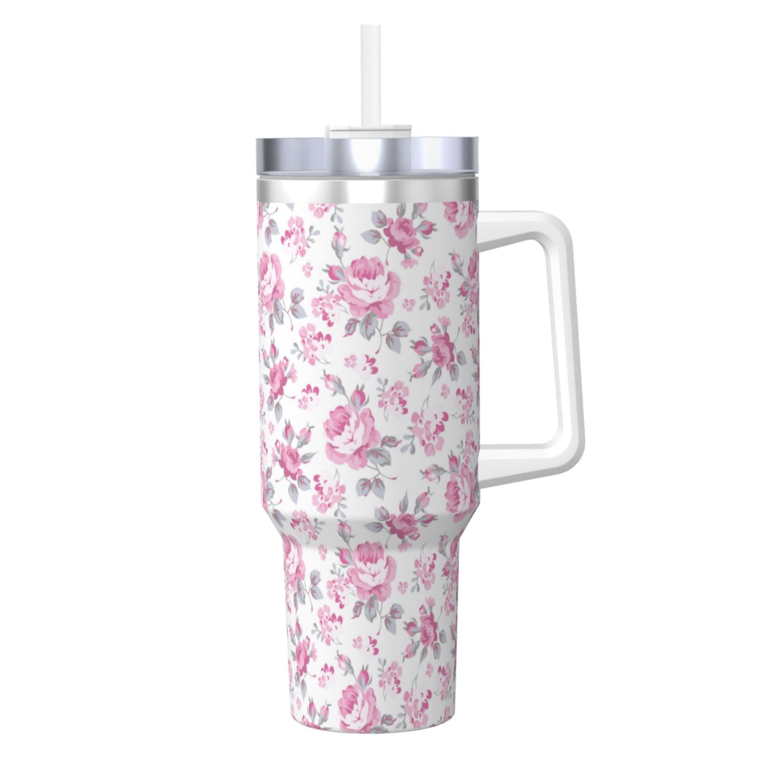 Rocae Rose Flowers for 40OZ Ice Bully With Handle Keeps Drinks Hot or ...