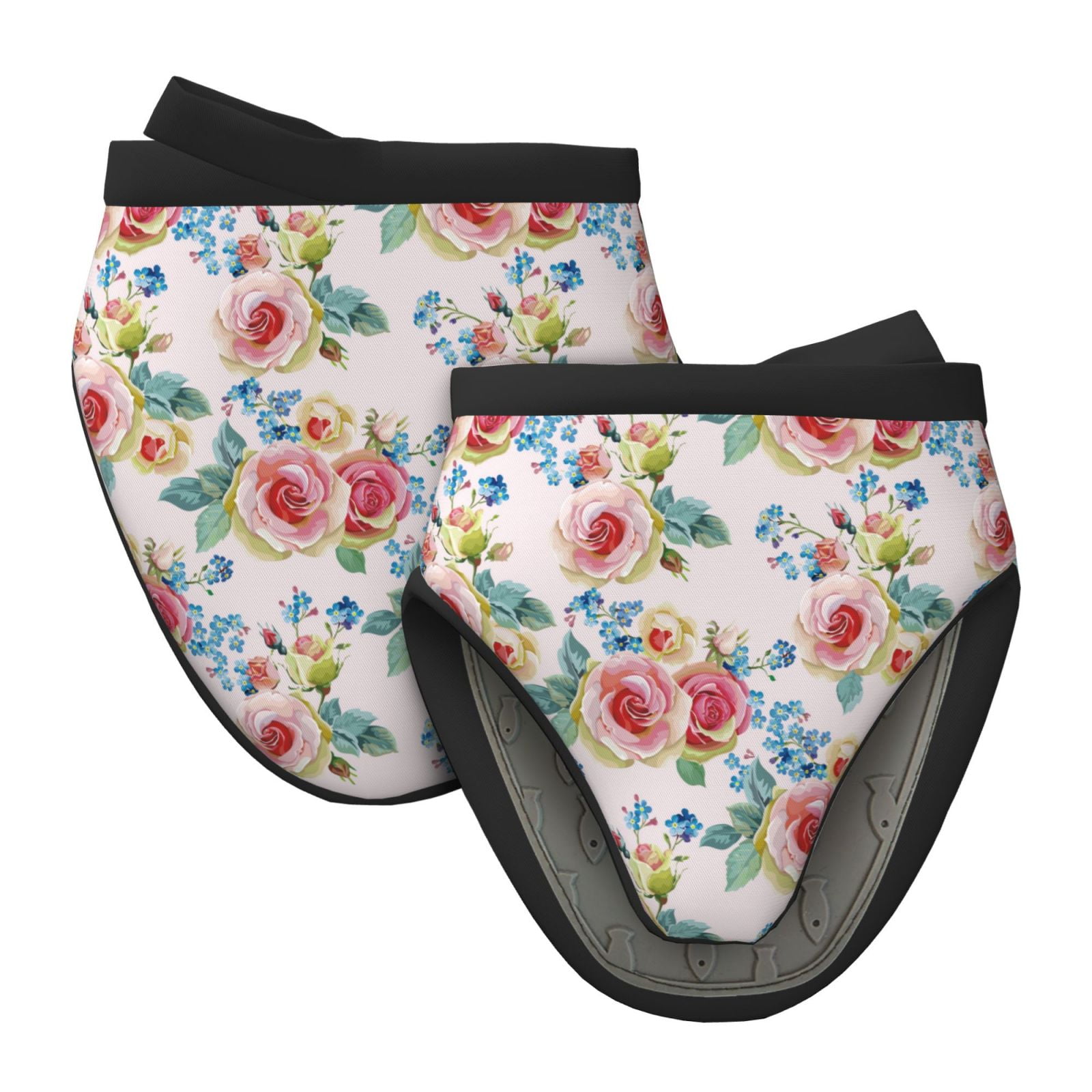 Rocae Rose Flowers for Mini Oven Mitts Rubber Oven Glove, Kitchen ...