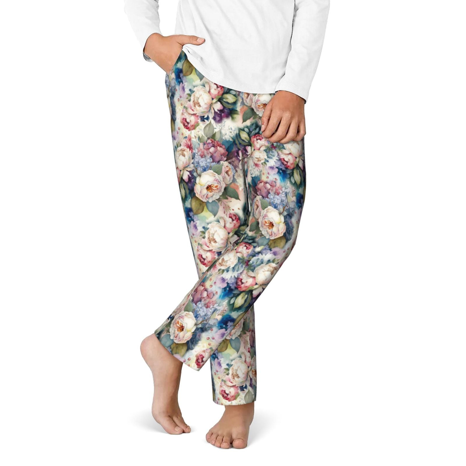 Rocae Rose Flowers for Teenagers' Pajama Pants,Girls lounge pants ...