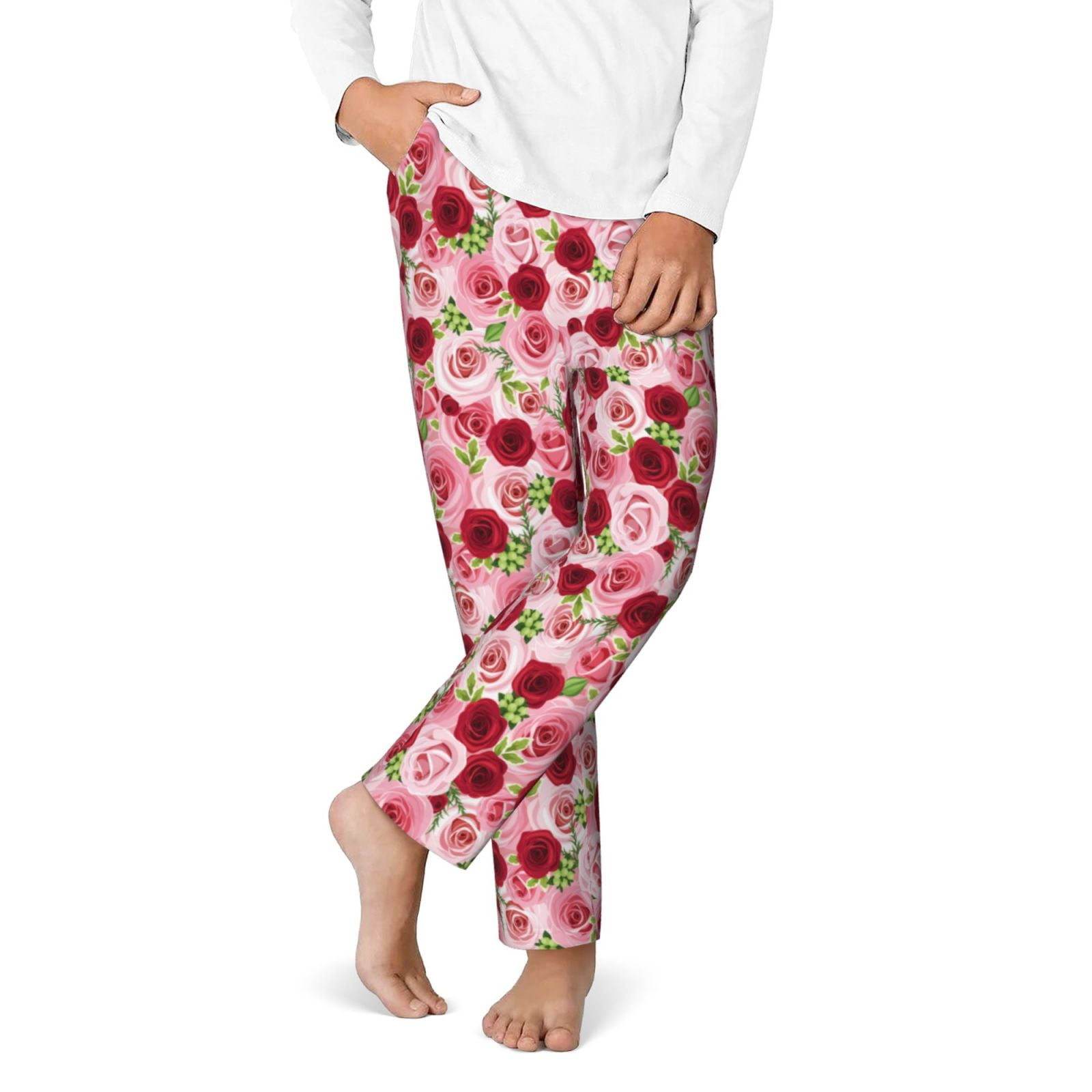 Rocae Rose Flowers for Teenagers' Pajama Pants,Girls lounge pants ...