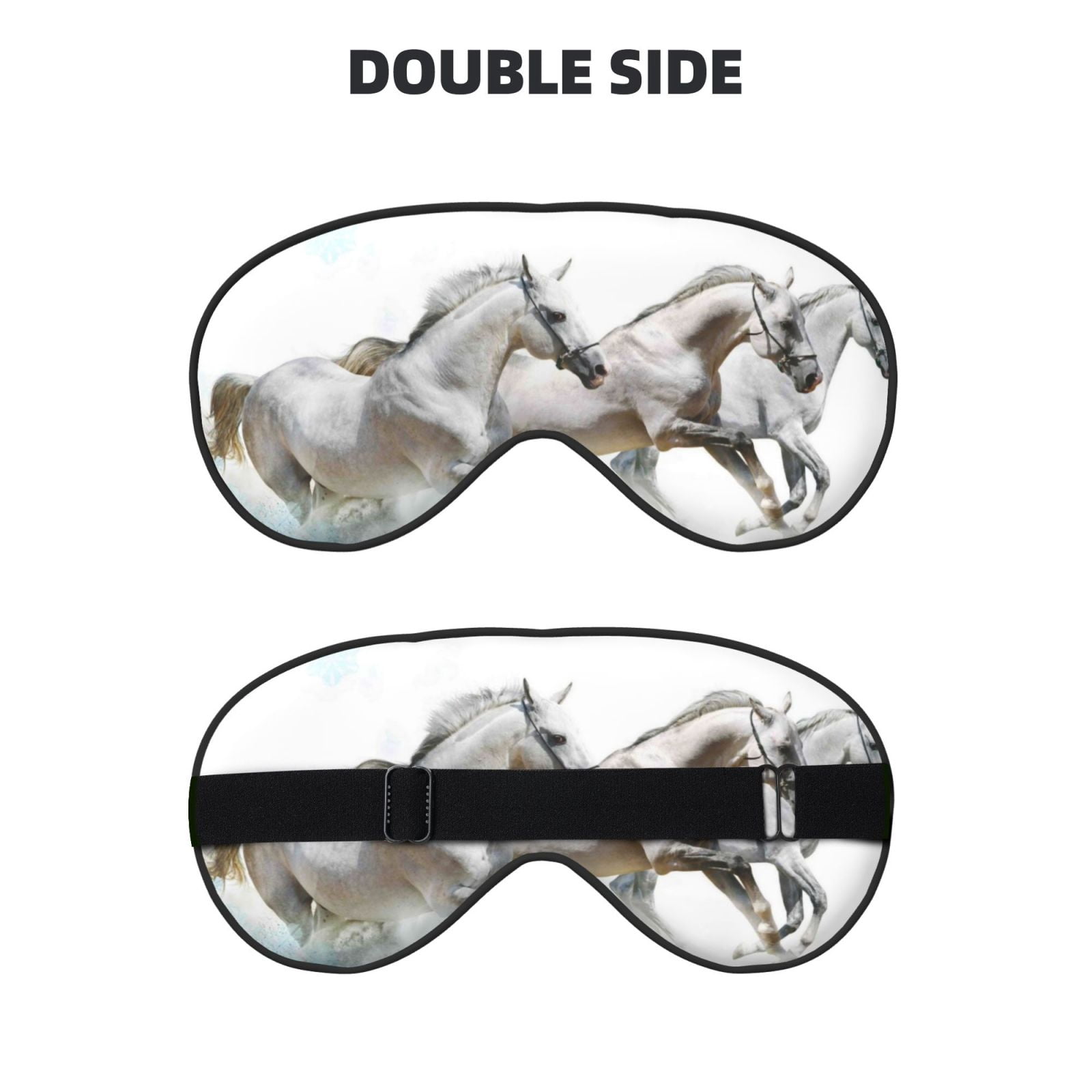 Rocae Running White Horses for Mask for Women Men, Luxury Eye Cover Eye ...
