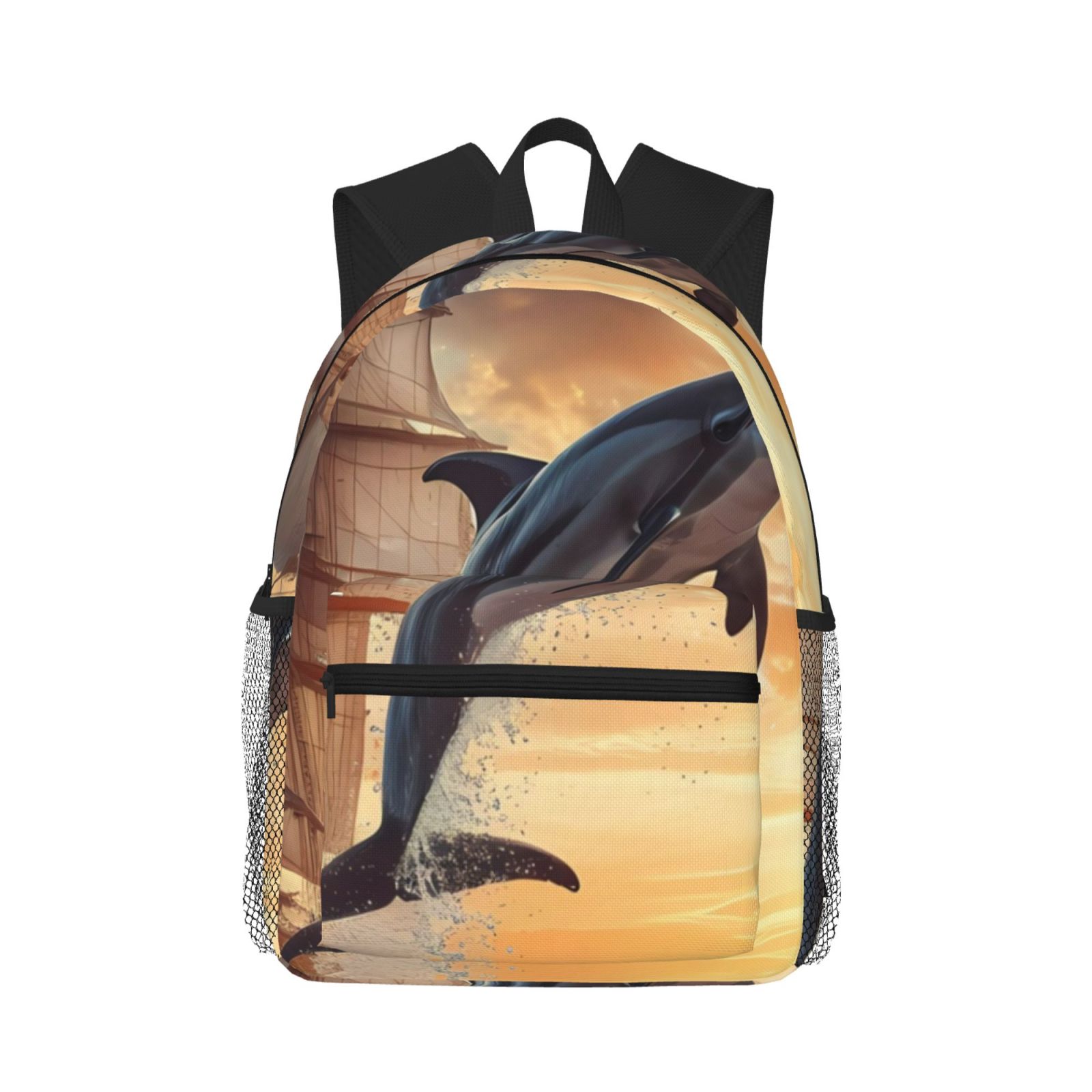 Rocae Sailing Dancing Dolphin for Lightweight Casual Backpack Travel ...
