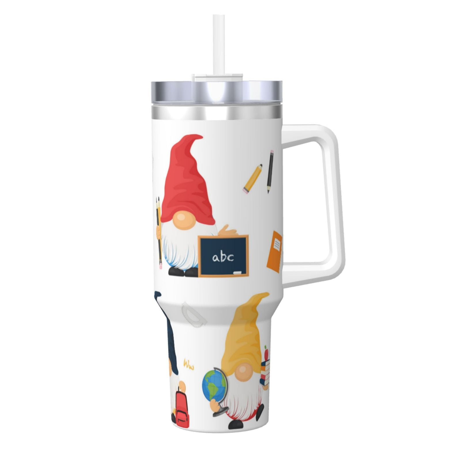 Rocae School Cute Gnomes for 40OZ Ice Bully With Handle Keeps Drinks ...