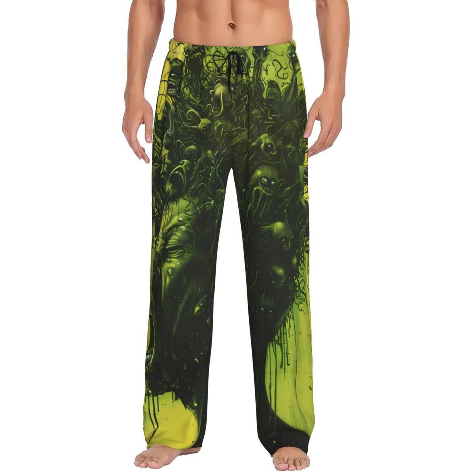 Rocae Screaming Horror Art Mens Pajama Pants Pj Pants Mens Lounge Pants ...