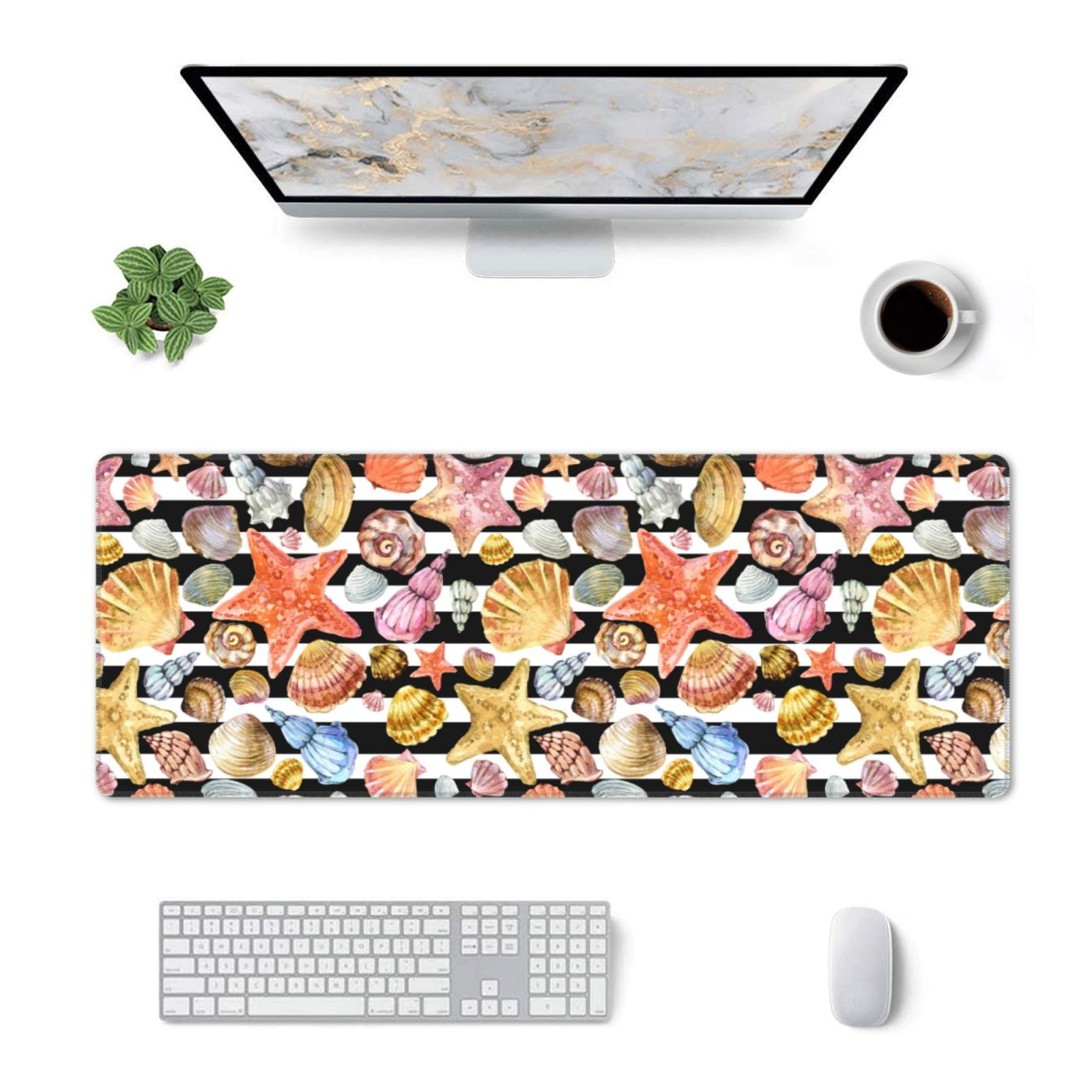 Rocae Sea Shell for Gaming Mouse Pad, Mouse Pad Large, Office Computer ...
