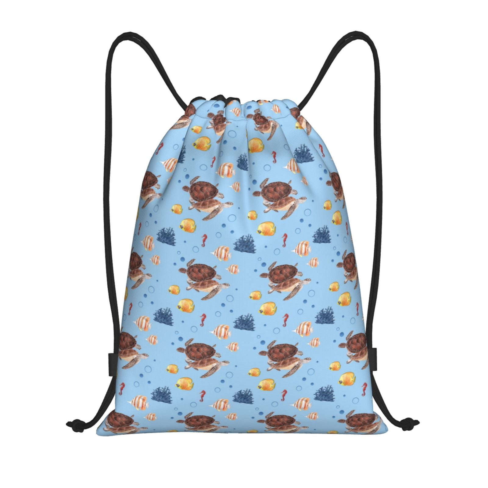 Rocae Sea Turtle for Gym Bag Drawstring Bags Gym Backpack for Gym ...