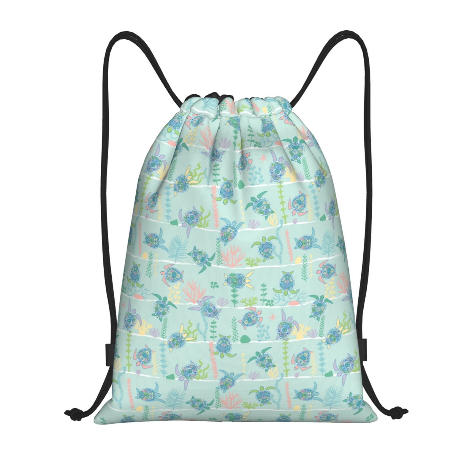 Rocae Sea Turtle for Gym Bag Drawstring Bags Gym Backpack for Gym ...