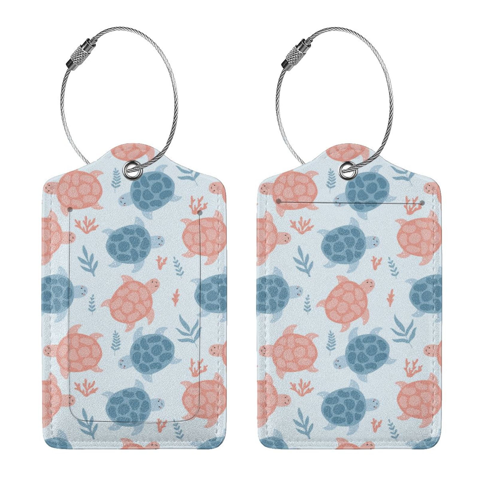 Rocae Sea Turtle for Leather Luggage Baggage Tags ID Label Privacy ...