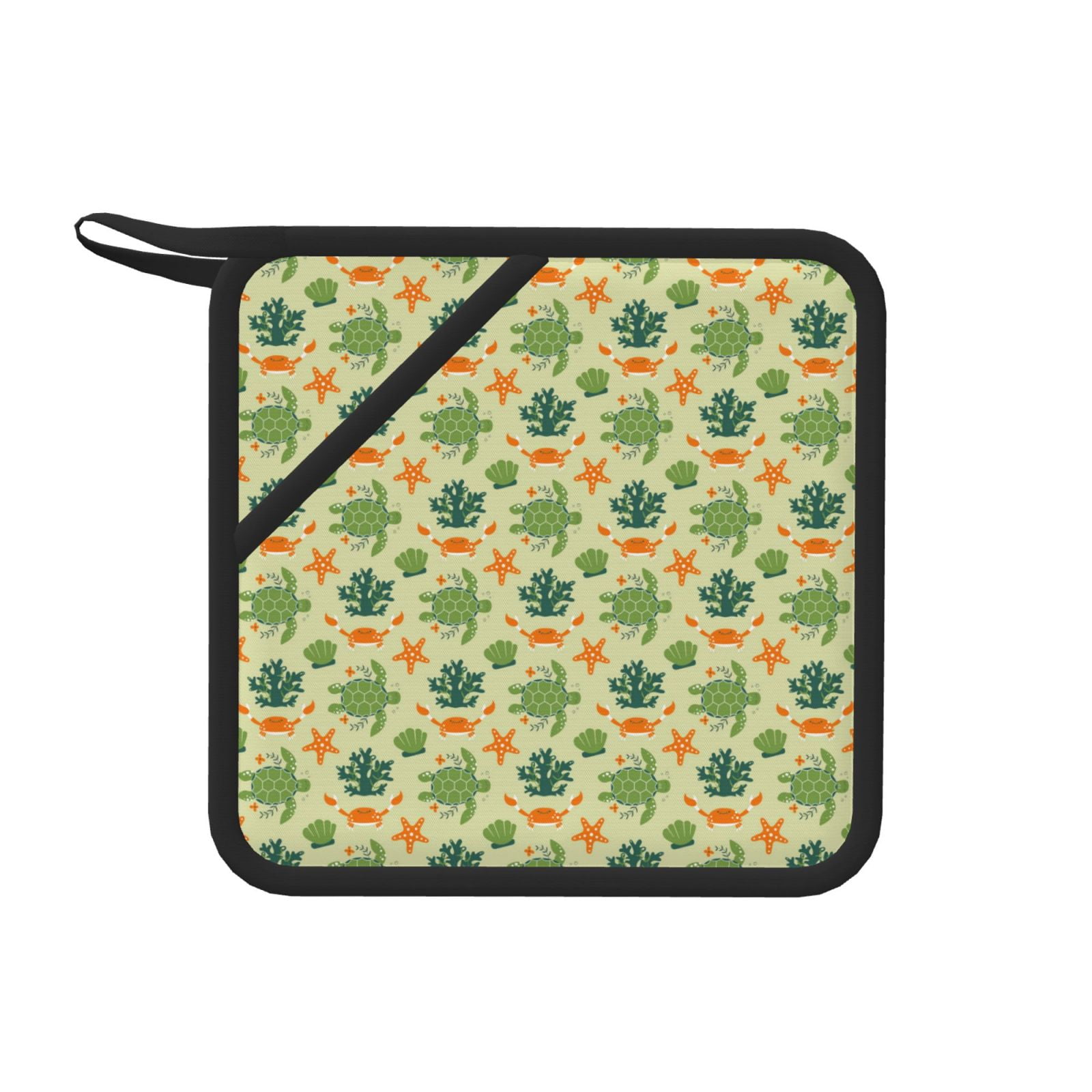 Rocae Sea Turtle for Square Silicone Anti-scalding Mat Trivet Hot Pads ...