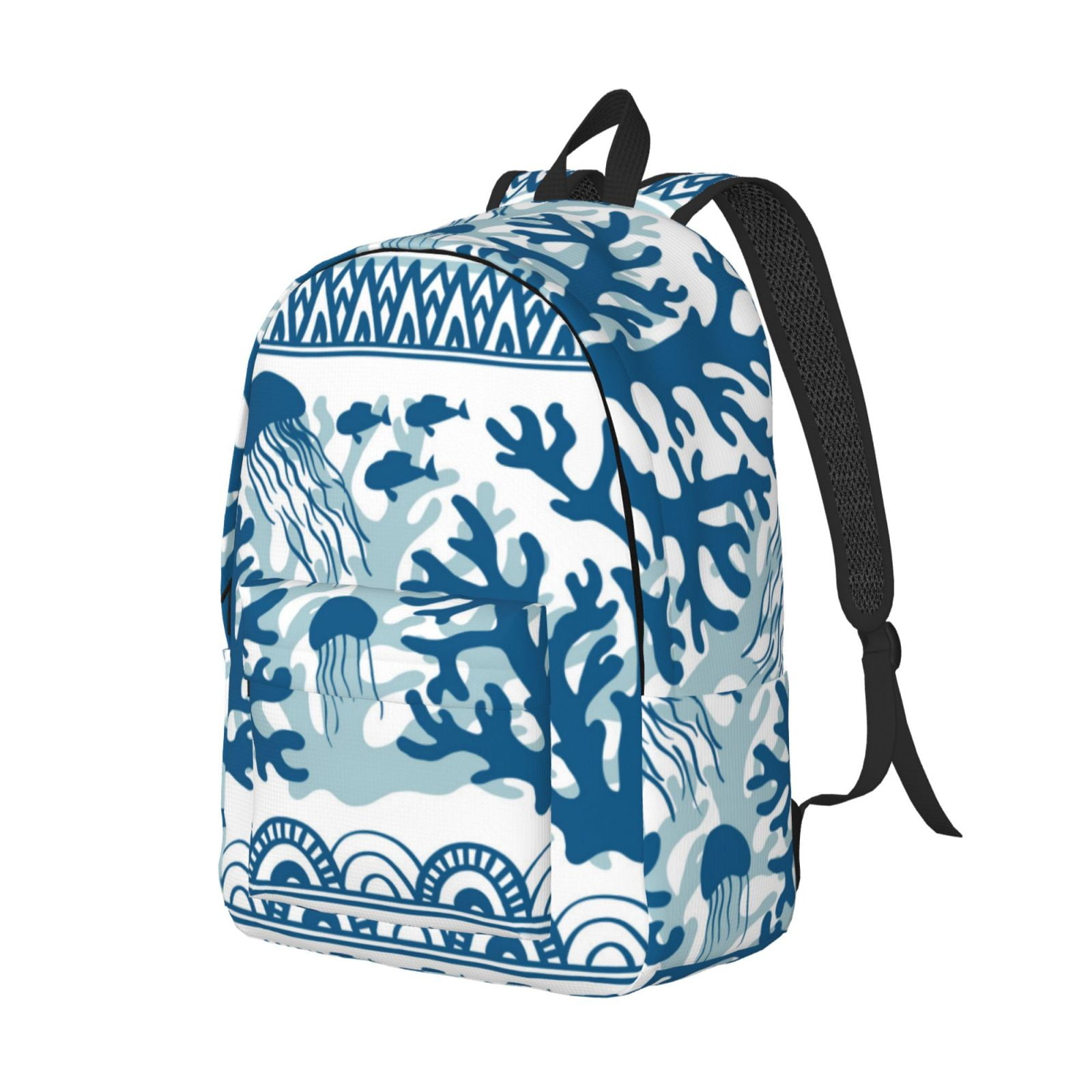 Rocae Sea Underwater Jellyfish for Durable Canvas Backpack Leisure ...