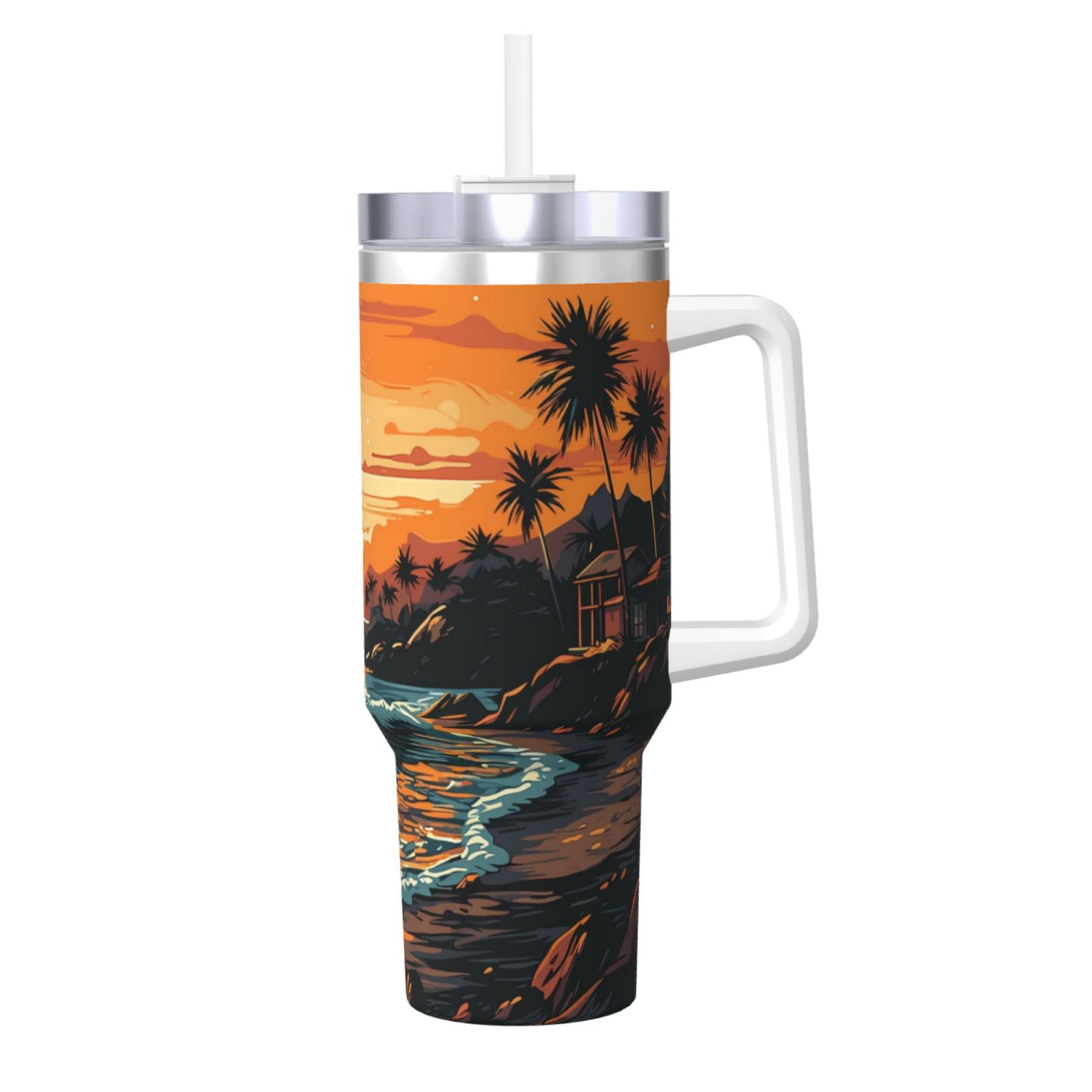 Rocae Serene Ocean Sunset for 40OZ Ice Bully With Handle Keeps Drinks ...
