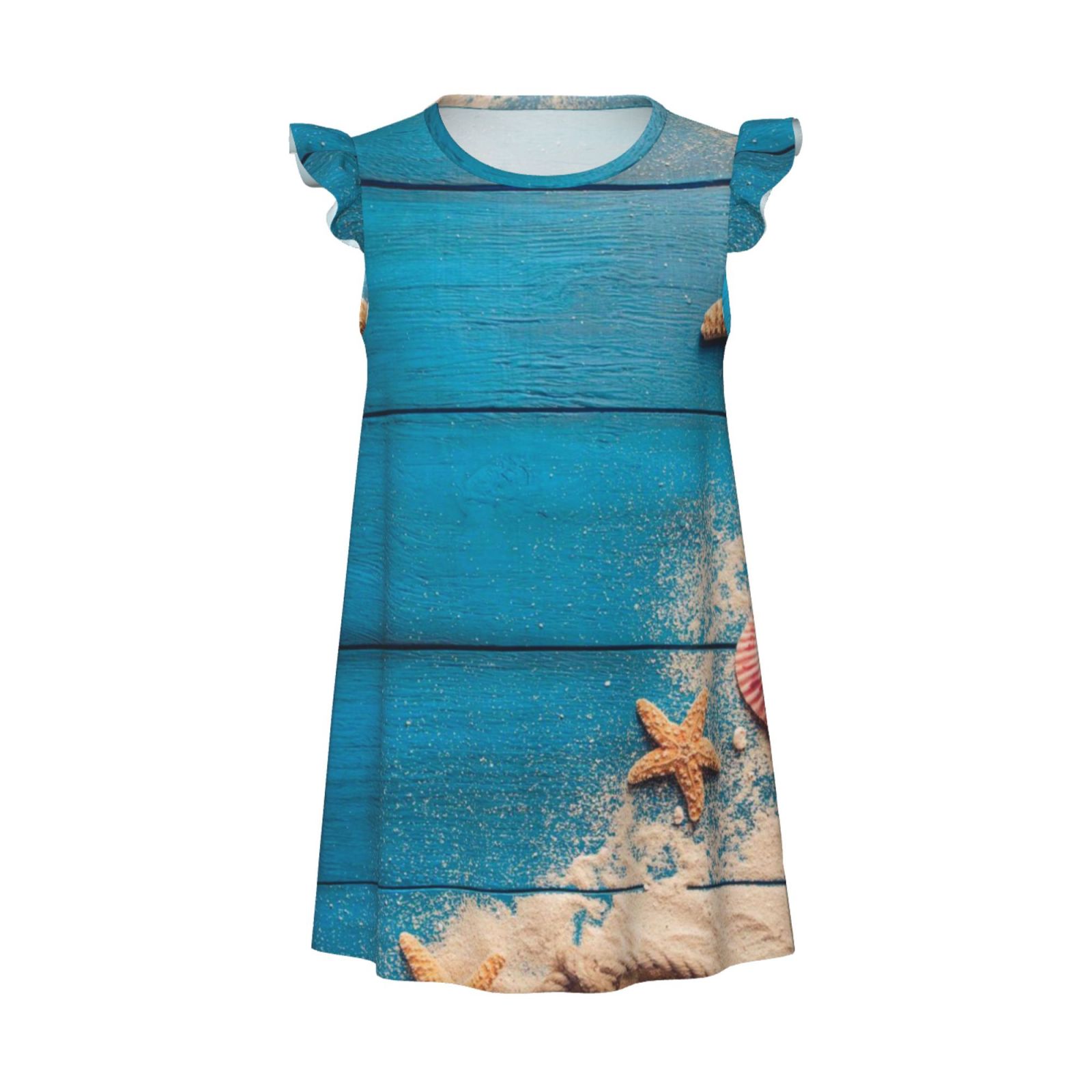 Rocae Shells and Starfish for Girls Nightgowns Pajamas Dress - Soft ...