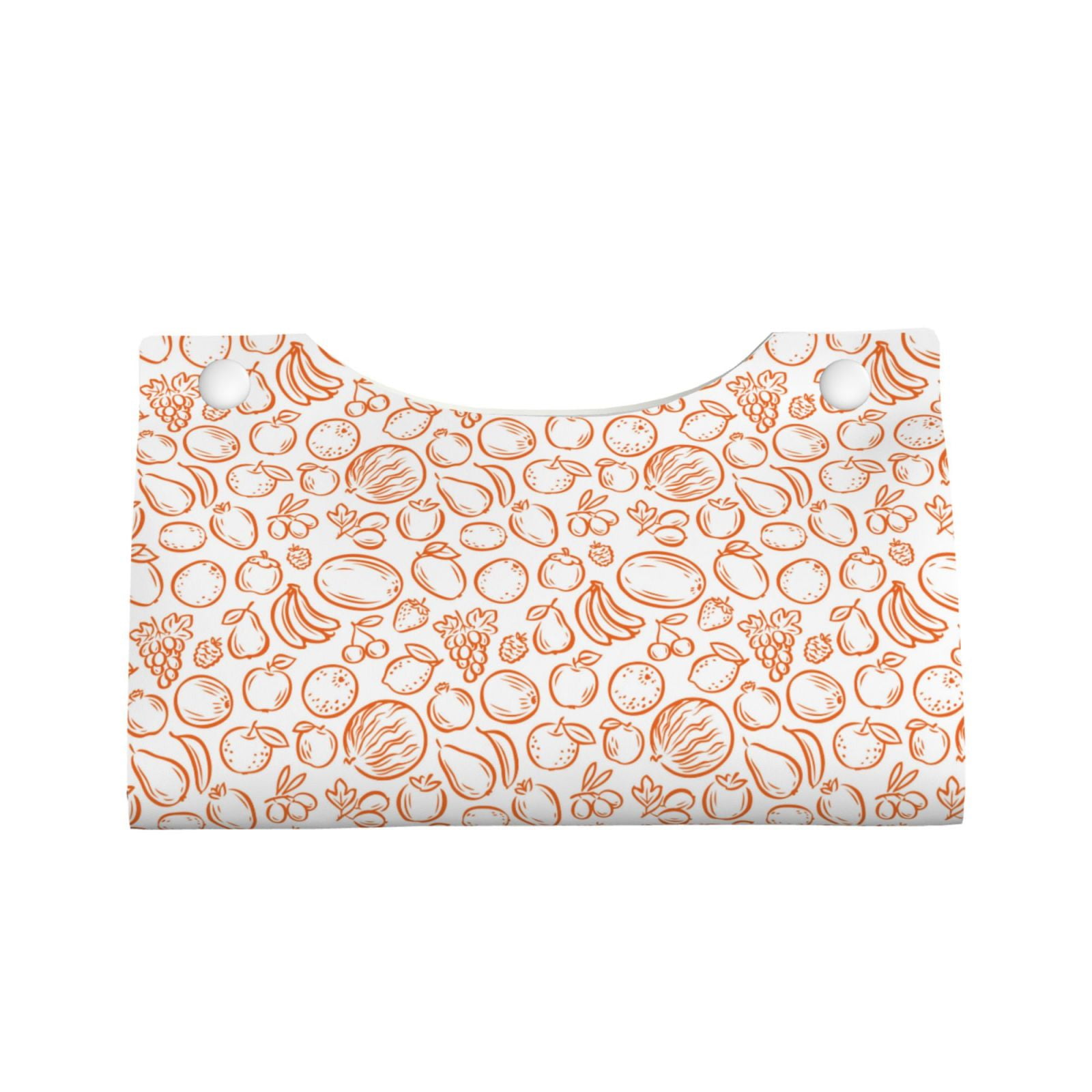 Rocae Simple Fruit Print Long Tissue Box Lid Durable Leather Tissue Box ...