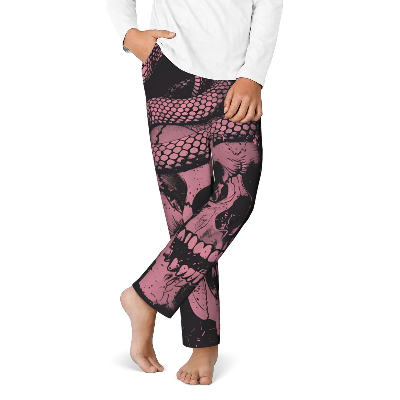 Rocae Skull and Snake Art for Teenagers' Pajama Pants,Girls lounge ...