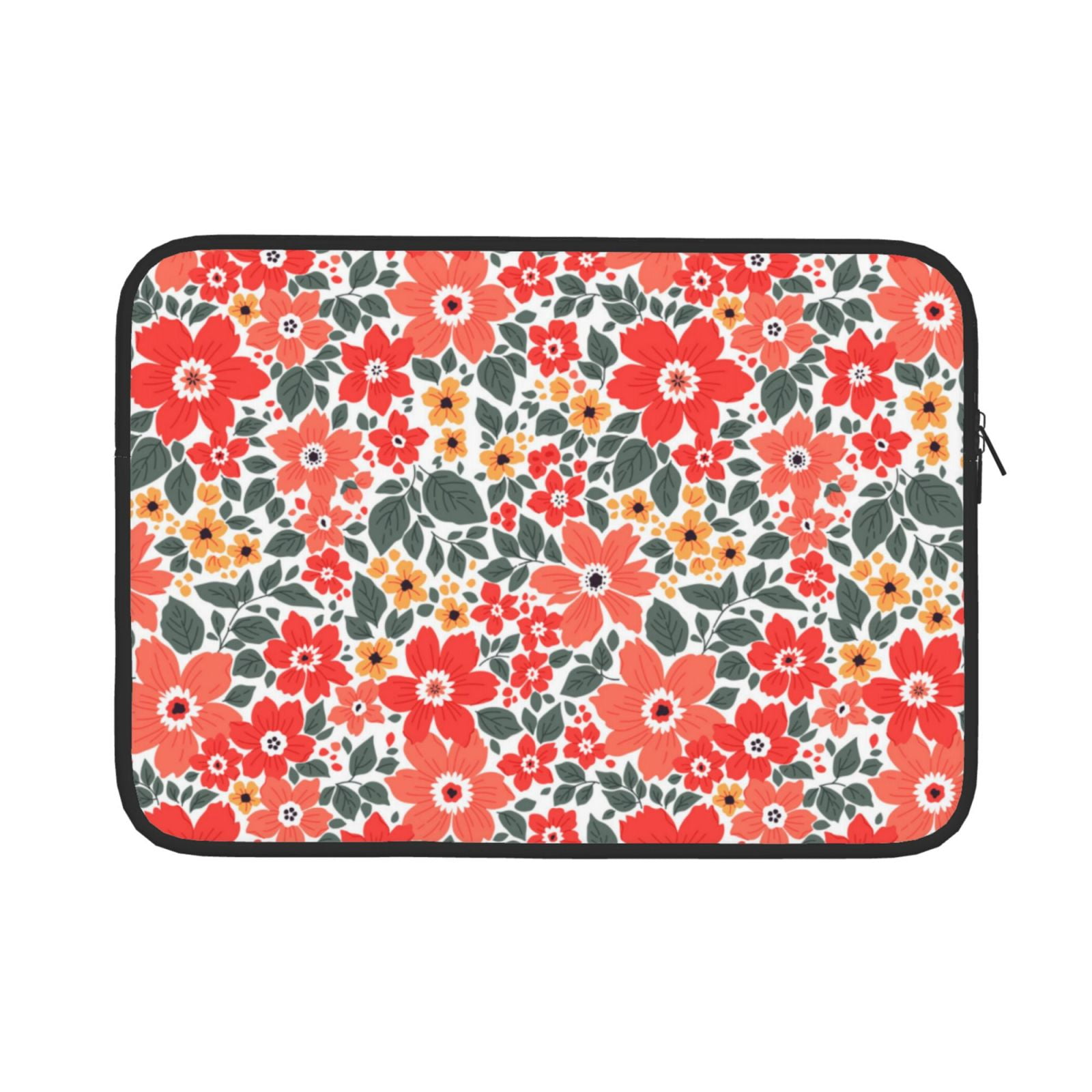 Rocae Small Coral Red Flowers for Classic Slim Ergonomic Briefcase and ...