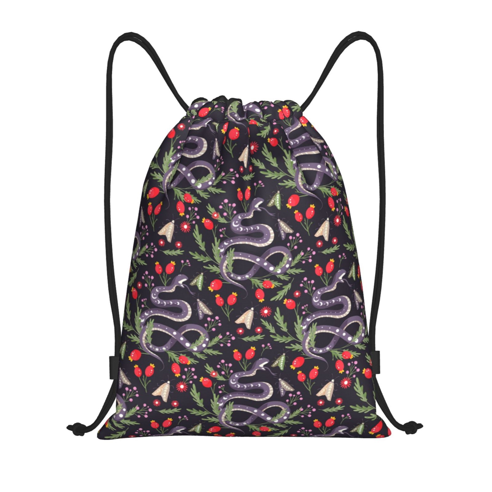 Rocae Snakes And Snake Fruit for Gym Bag Drawstring Bags Gym Backpack ...