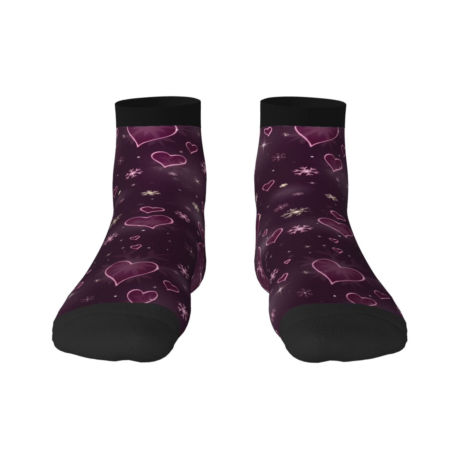 Rocae Snowflakes and Hearts for Premium Adult Socks,Comfortable ...