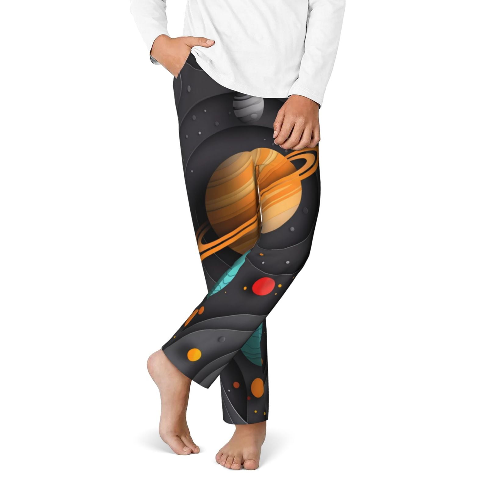 Rocae Solar System Paper Art for Teenagers' Pajama Pants,Girls lounge ...