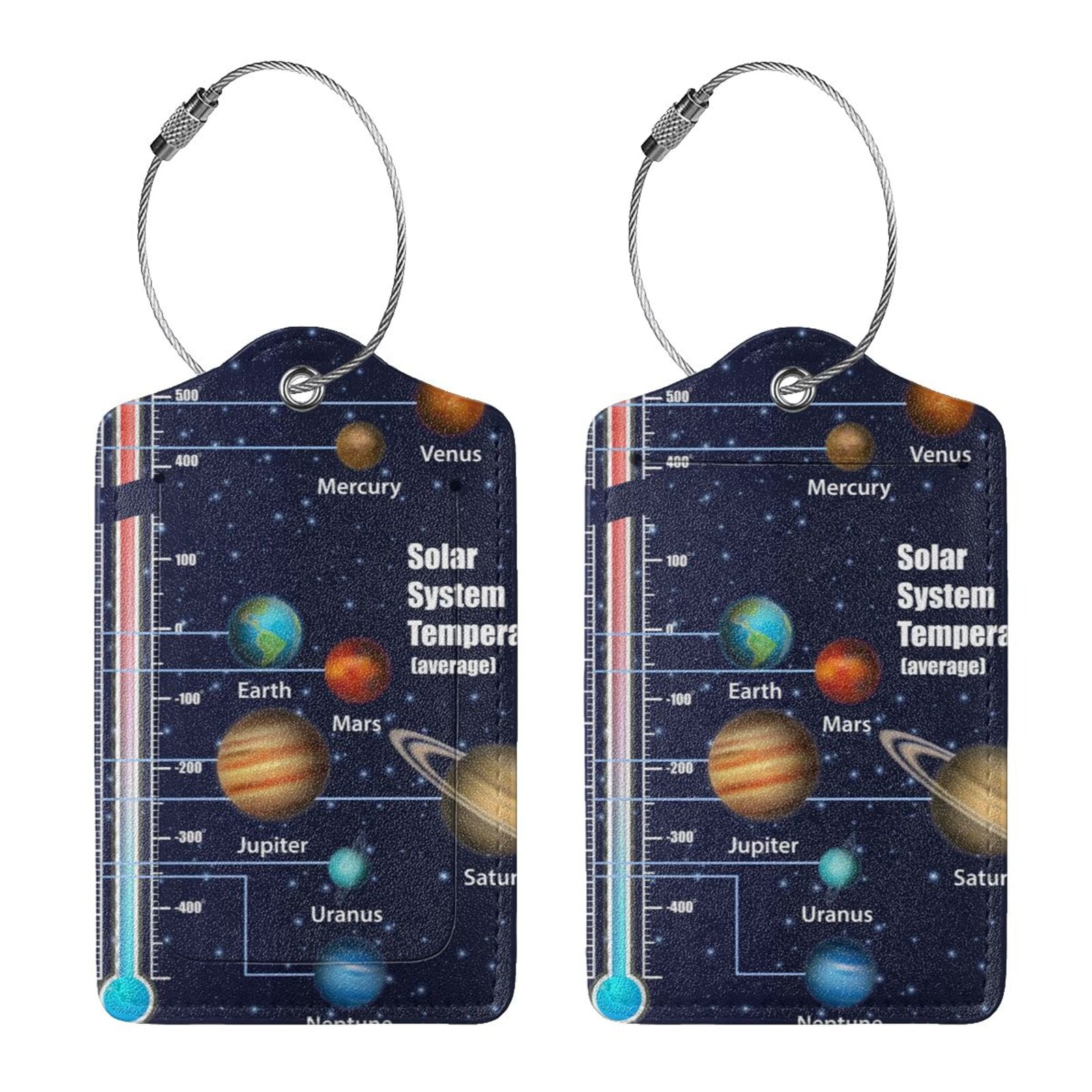 Rocae Solar System for Leather Luggage Baggage Tags ID Label Privacy ...