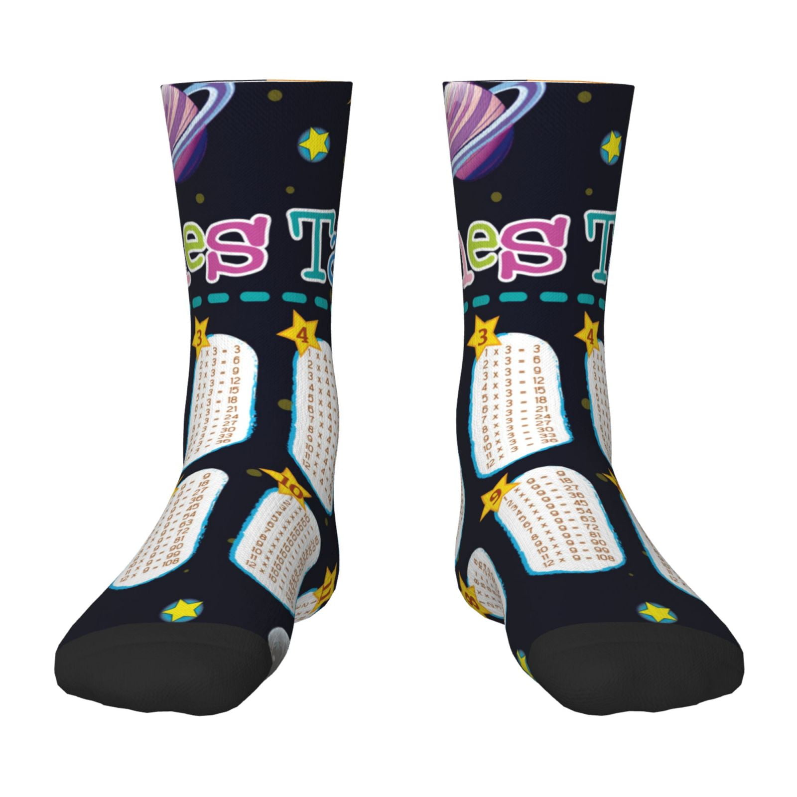 Rocae Space Math Times Tables for Girls Boys Crew Socks,Children's ...