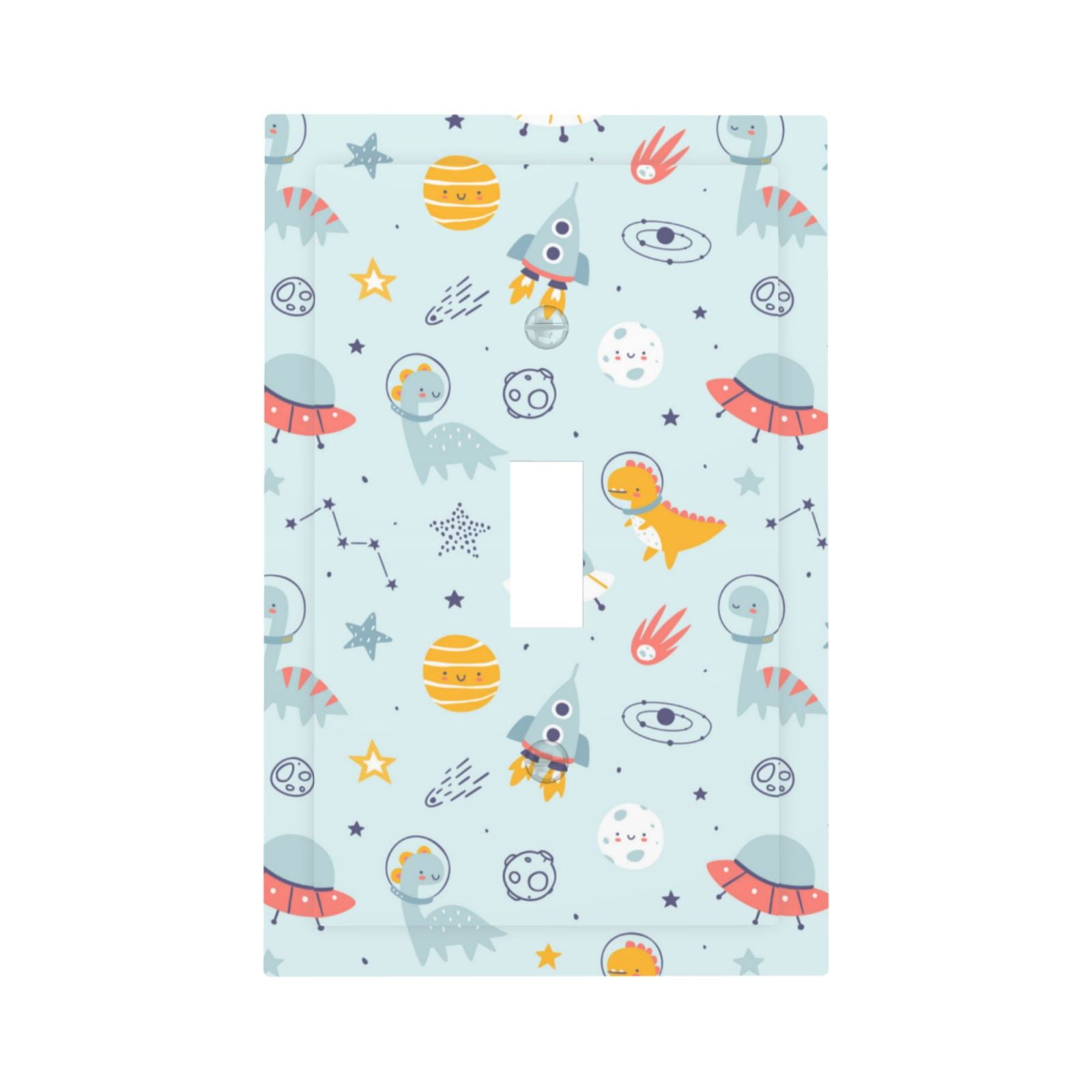 Rocae Space With Dino Astronauts for Decorator Light Switch or ...
