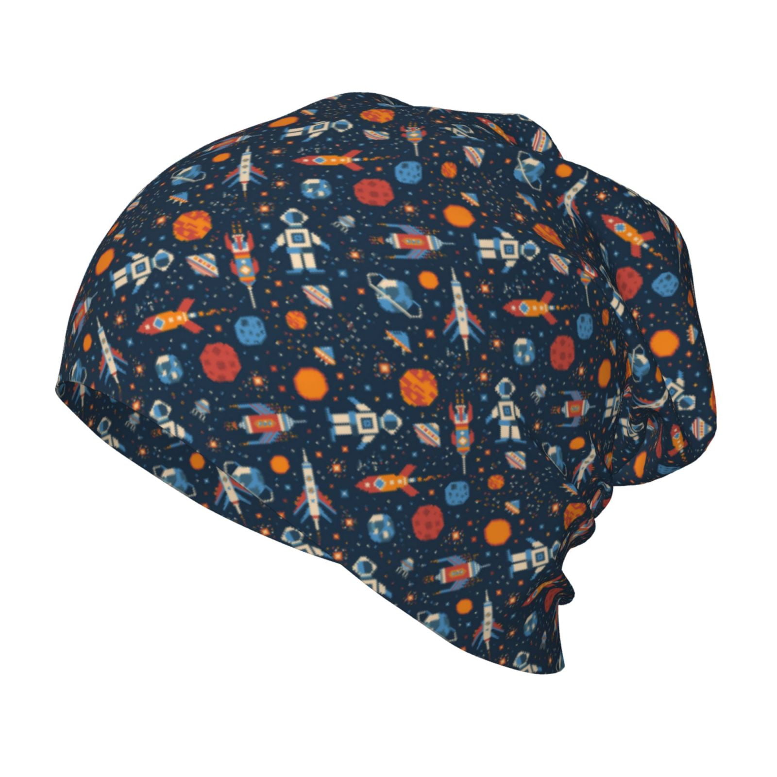 Rocae Spaceships And Stars In Outer Space for Kids Winter Beanies ...