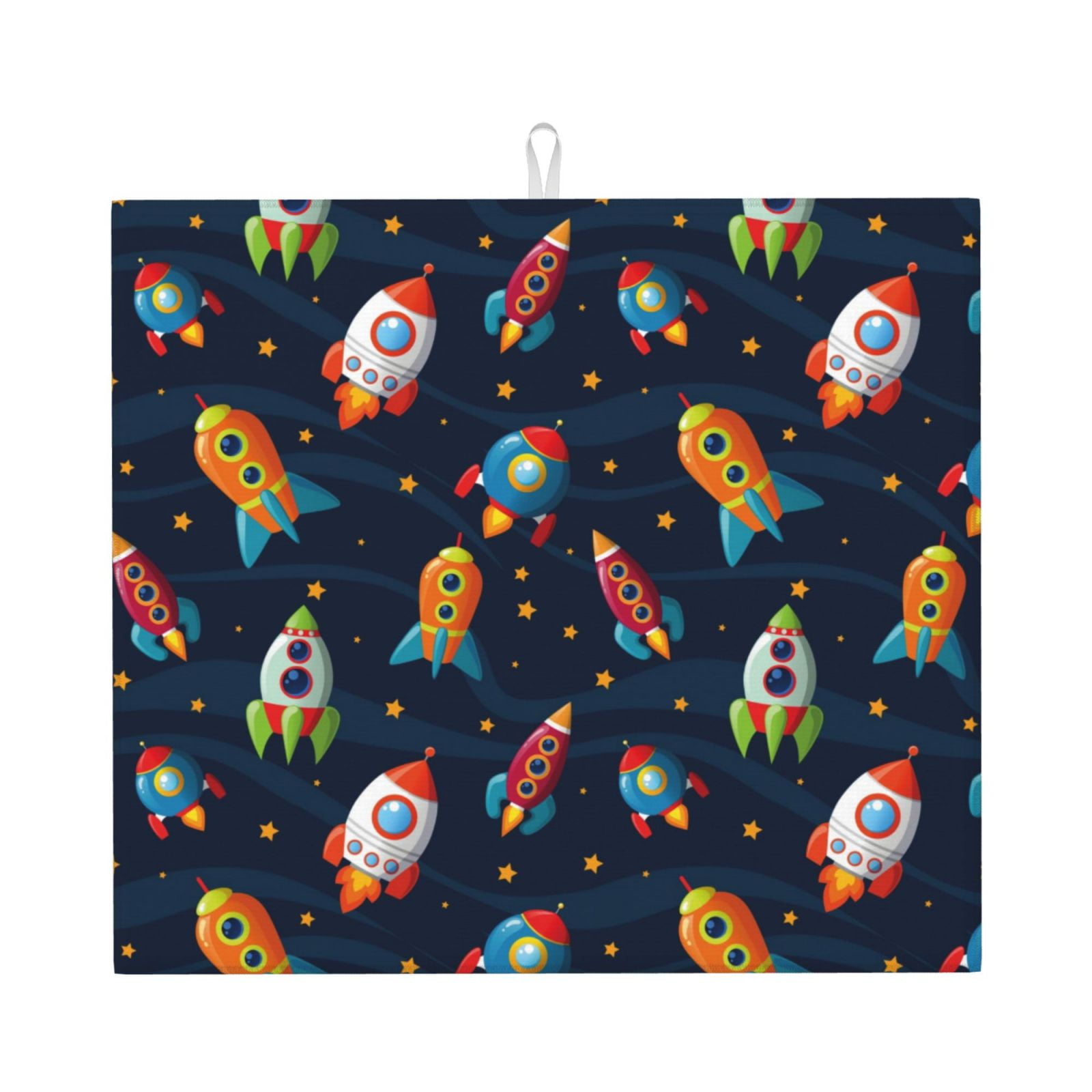 Rocae Spaceships and Stars for Drying Mat for Kitchen 16*18 inch Easy ...