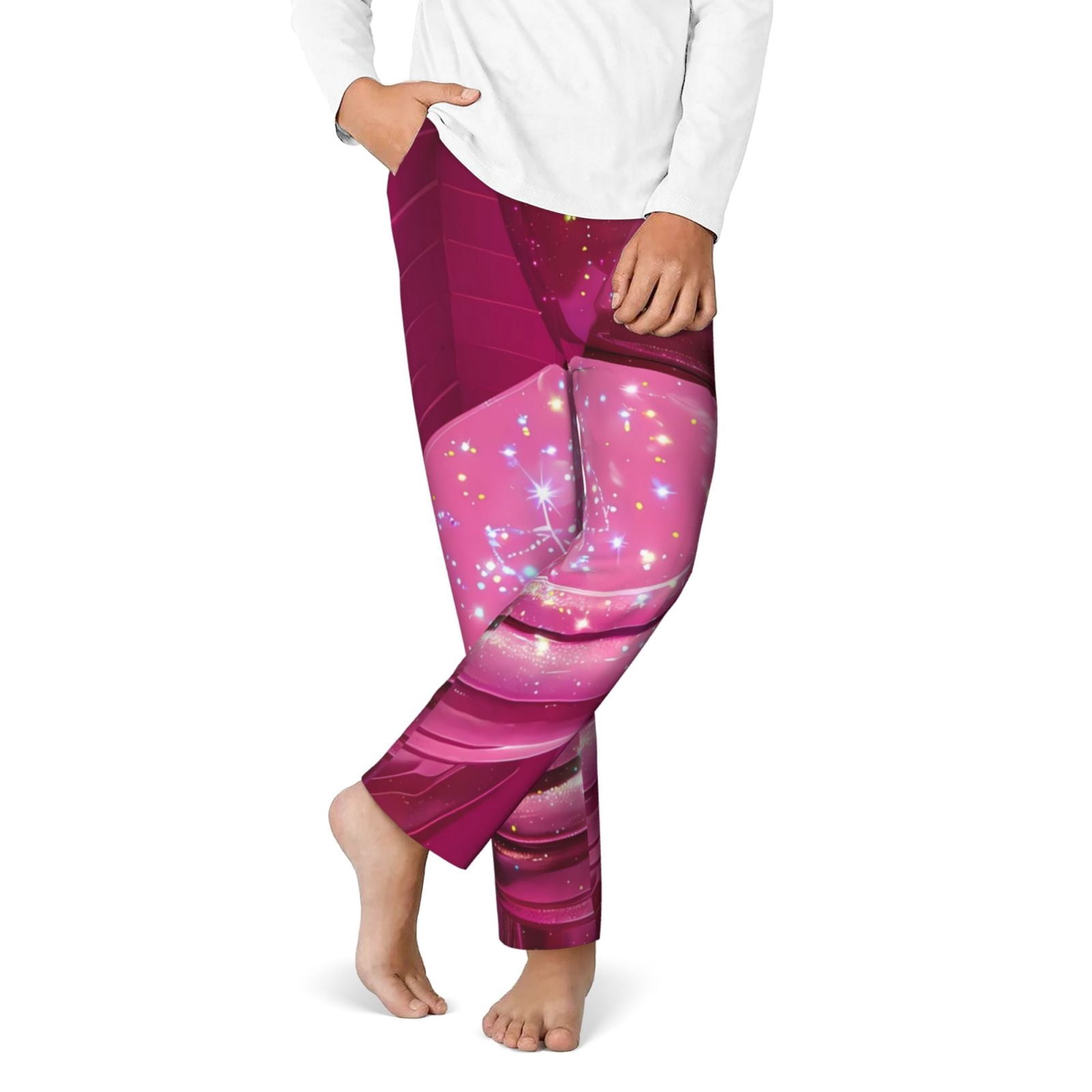 Rocae Sparkling Pink Toilet for Teenagers' Pajama Pants,Girls lounge ...