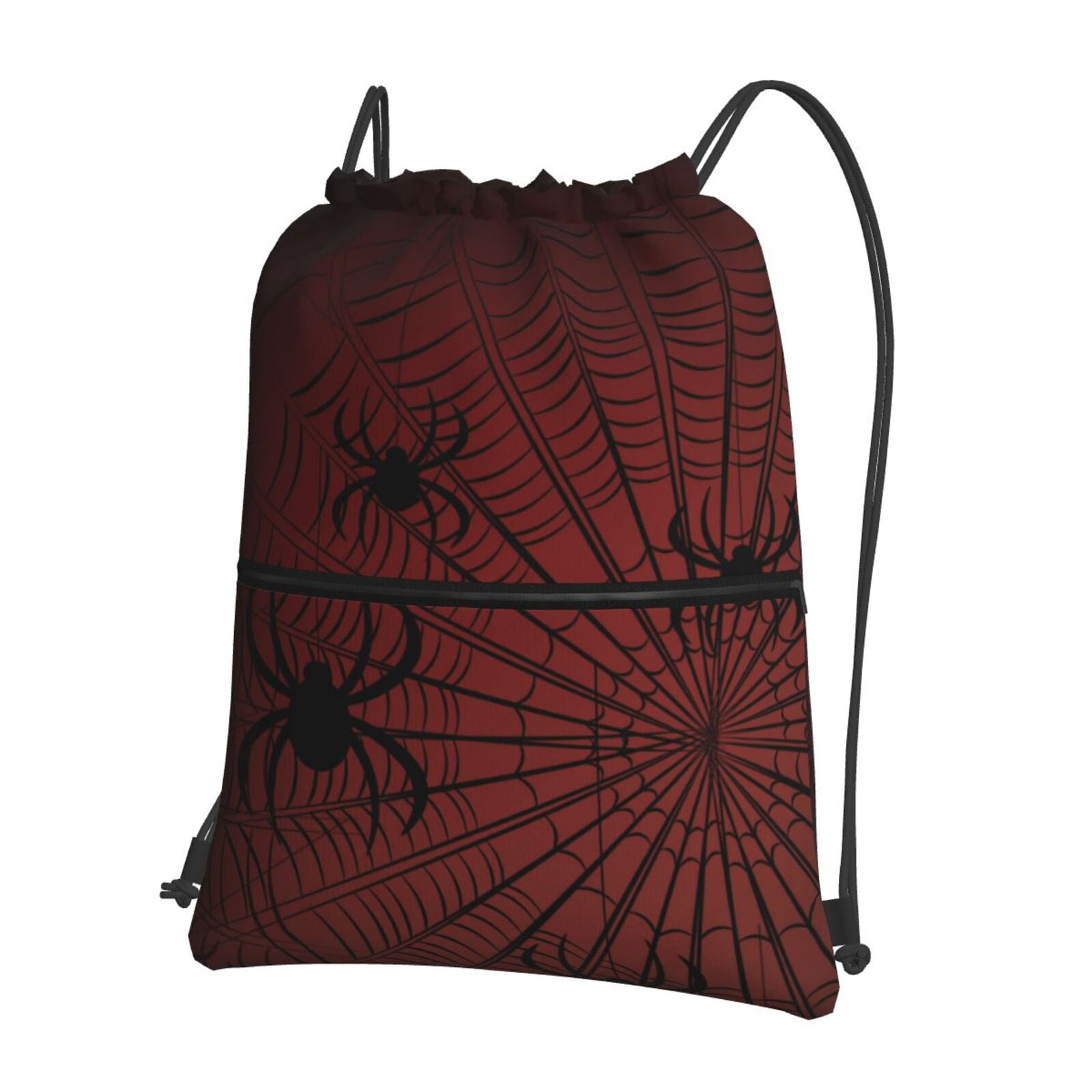 Rocae Spiders On A Web for Drawstring zipper Backpack Gym Backpack Bag ...