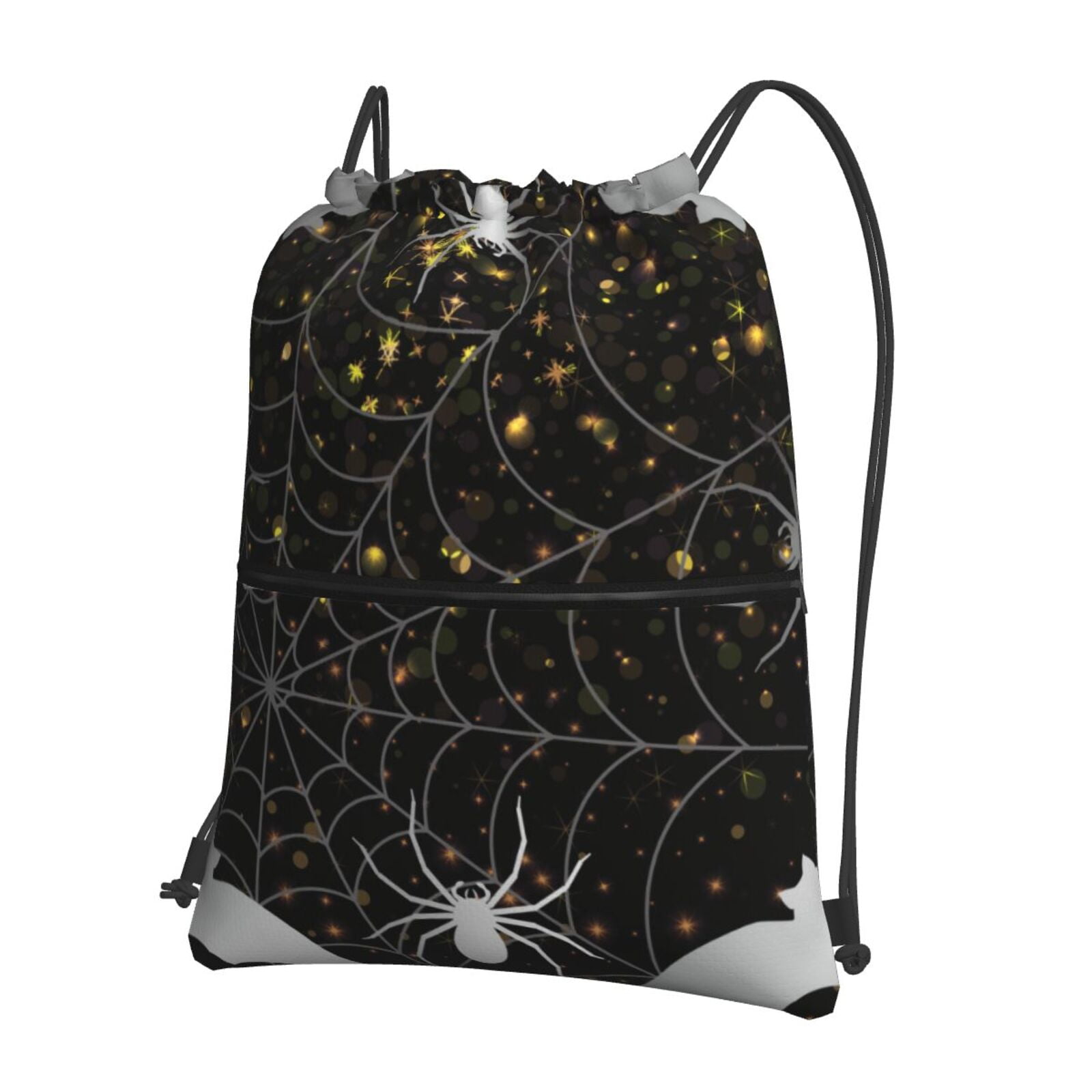 Rocae Spiderweb Bats And A Spider for Drawstring zipper Backpack Gym ...