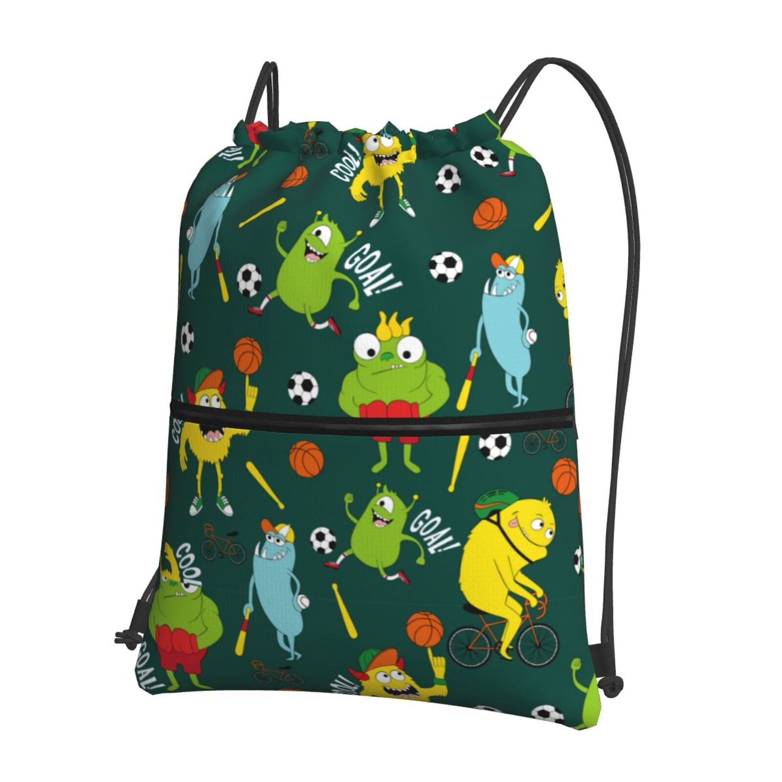 Rocae Sport Monster for Drawstring zipper Backpack Gym Backpack Bag for ...