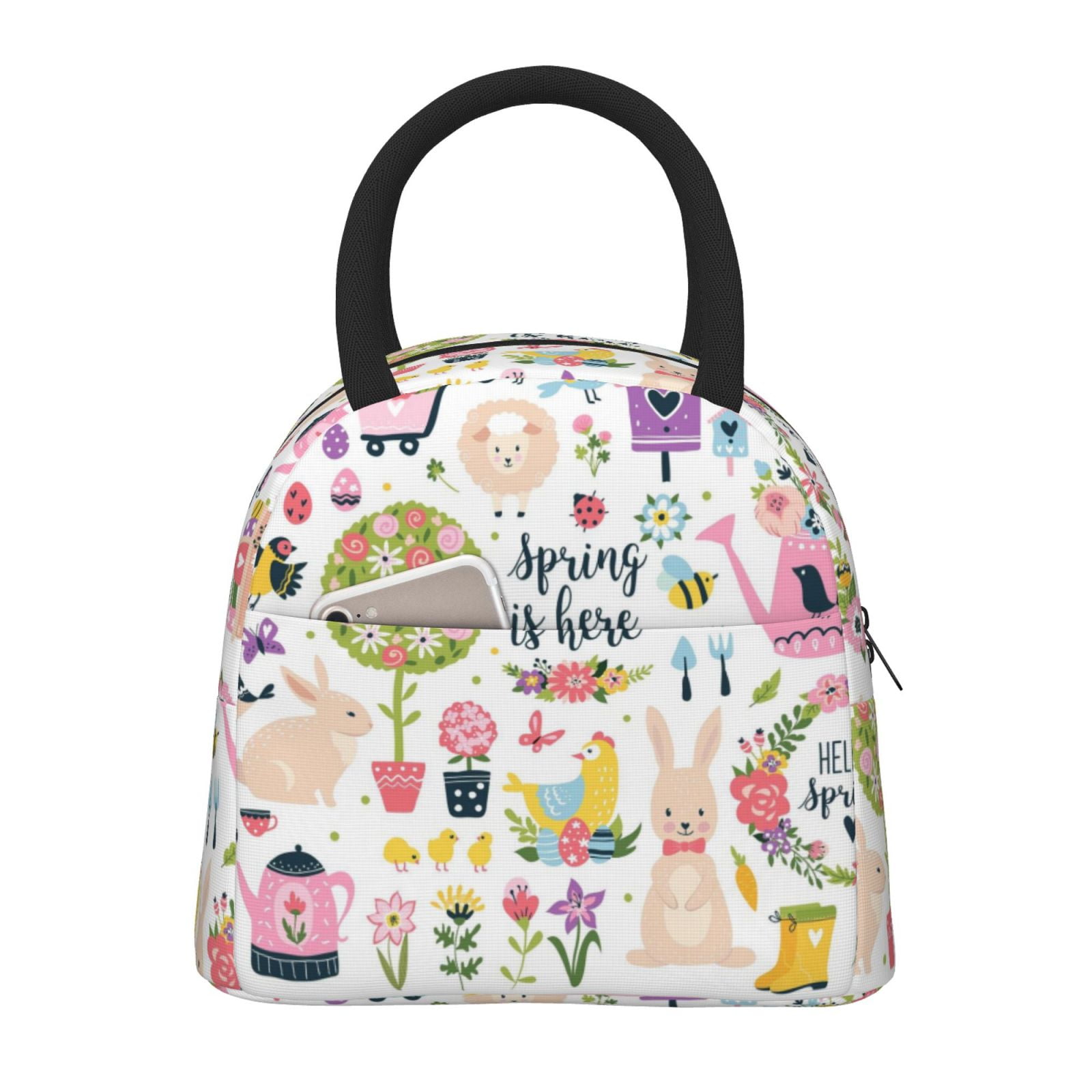 Rocae Spring Flowers Birds for Leakproof Lunch Box for Adults, Wide ...