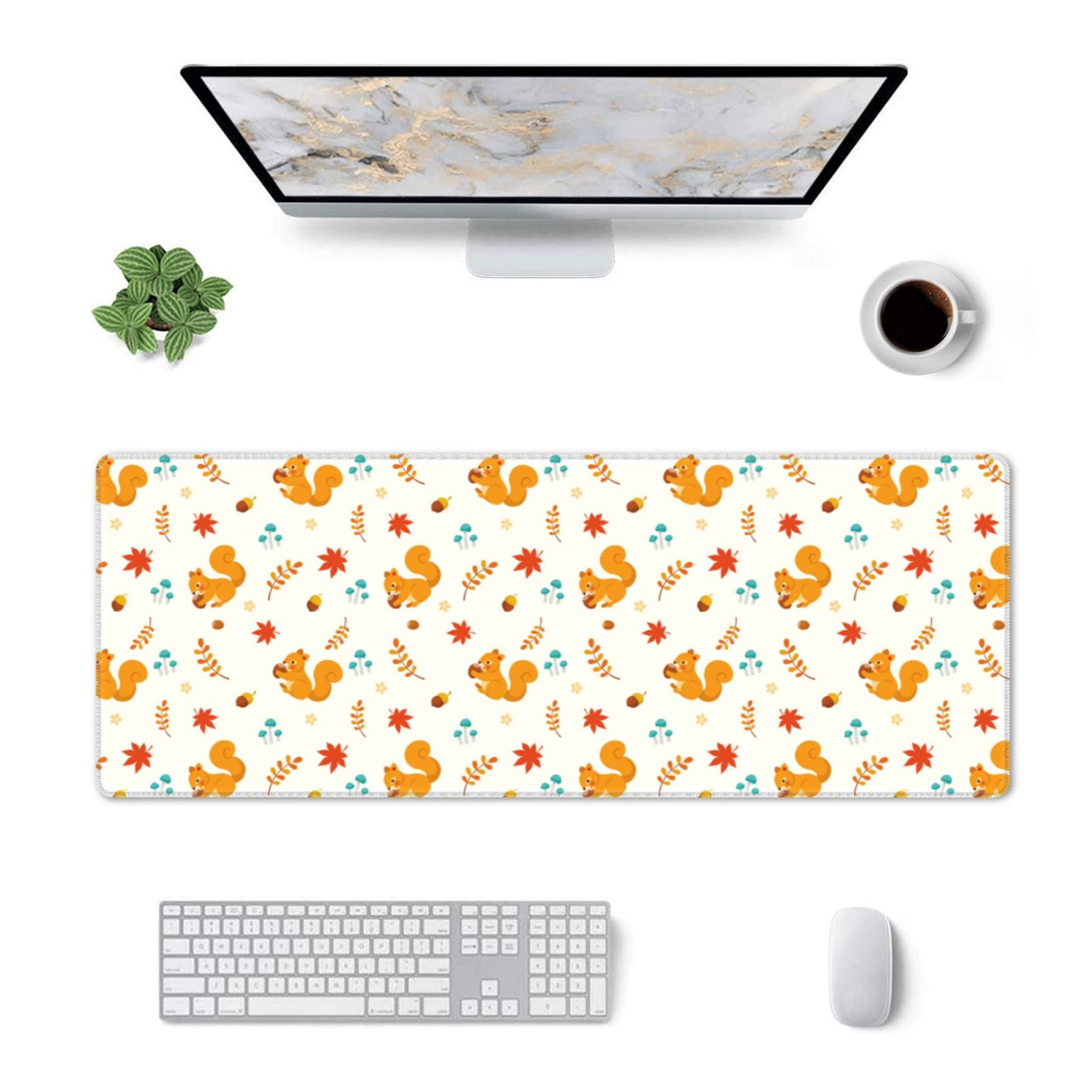 Rocae Squirrel Maple Leaves And Nuts for Gaming Mouse Pad, Mouse Pad ...