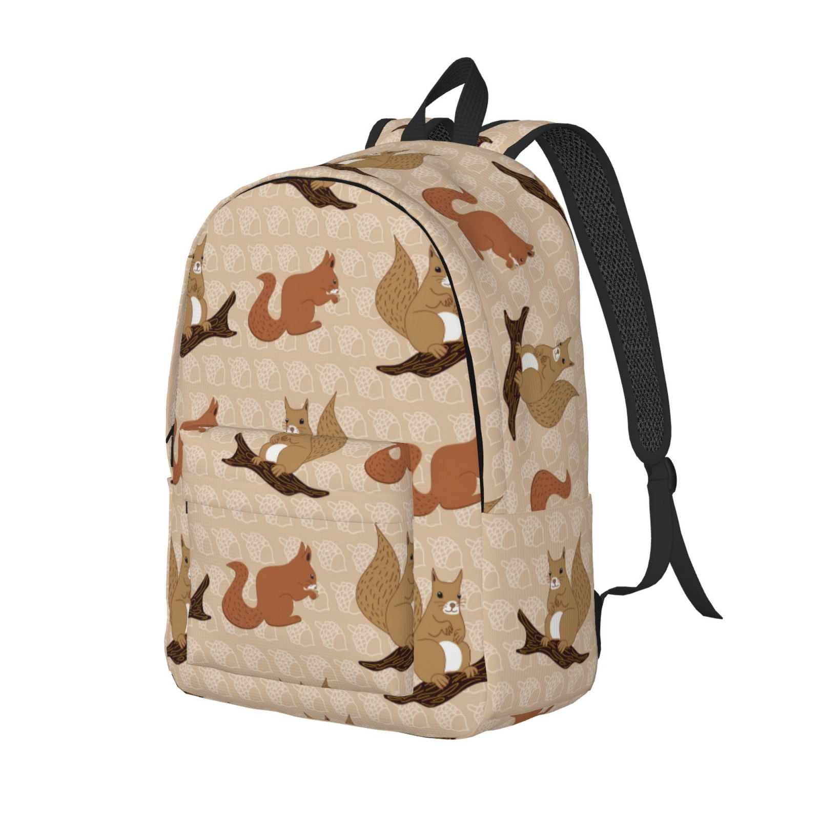 Rocae Squirrel nut backgrounds for Canvas College Laptop Backpack for ...