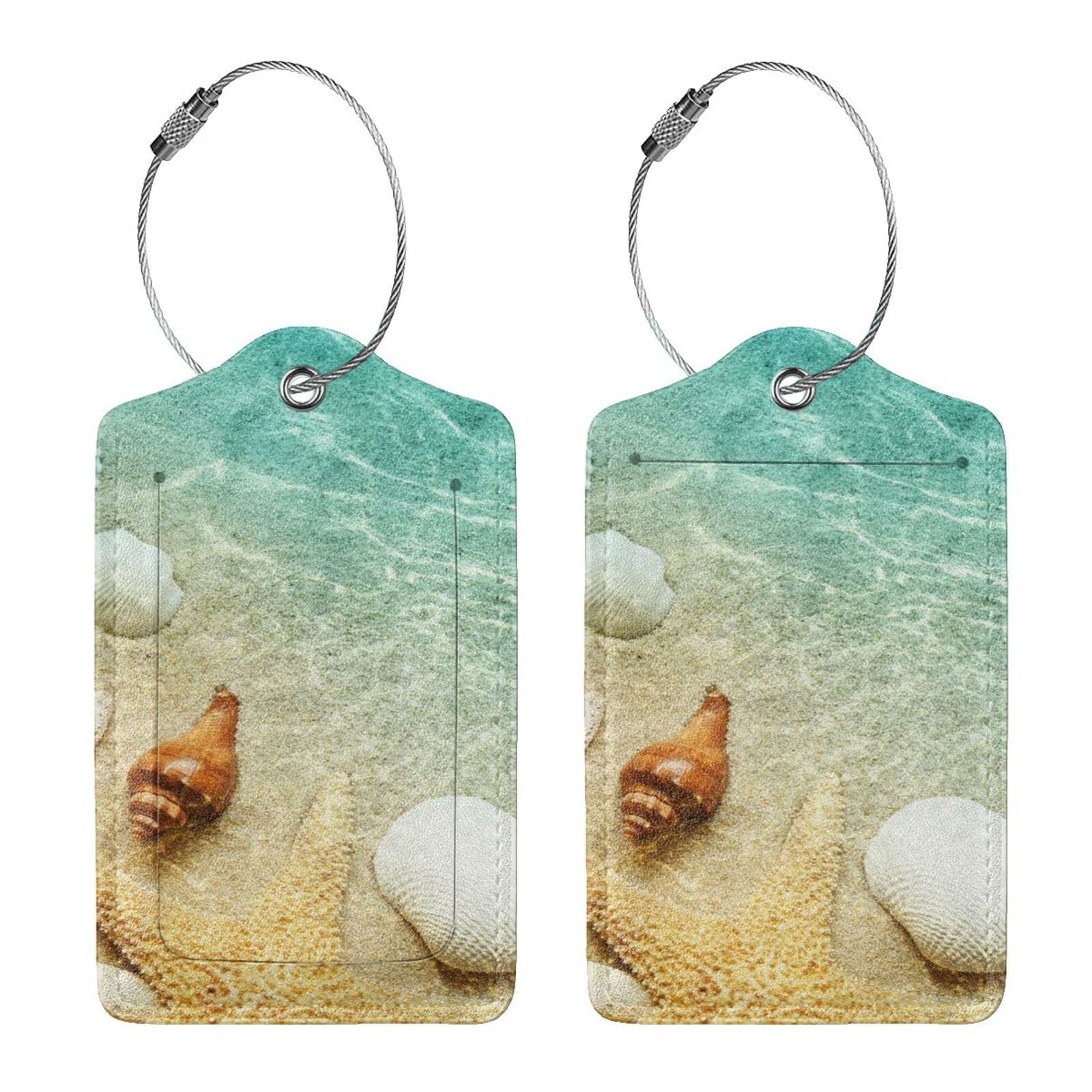 Rocae Starfish And Seashell On The Beach for Leather Luggage Baggage ...